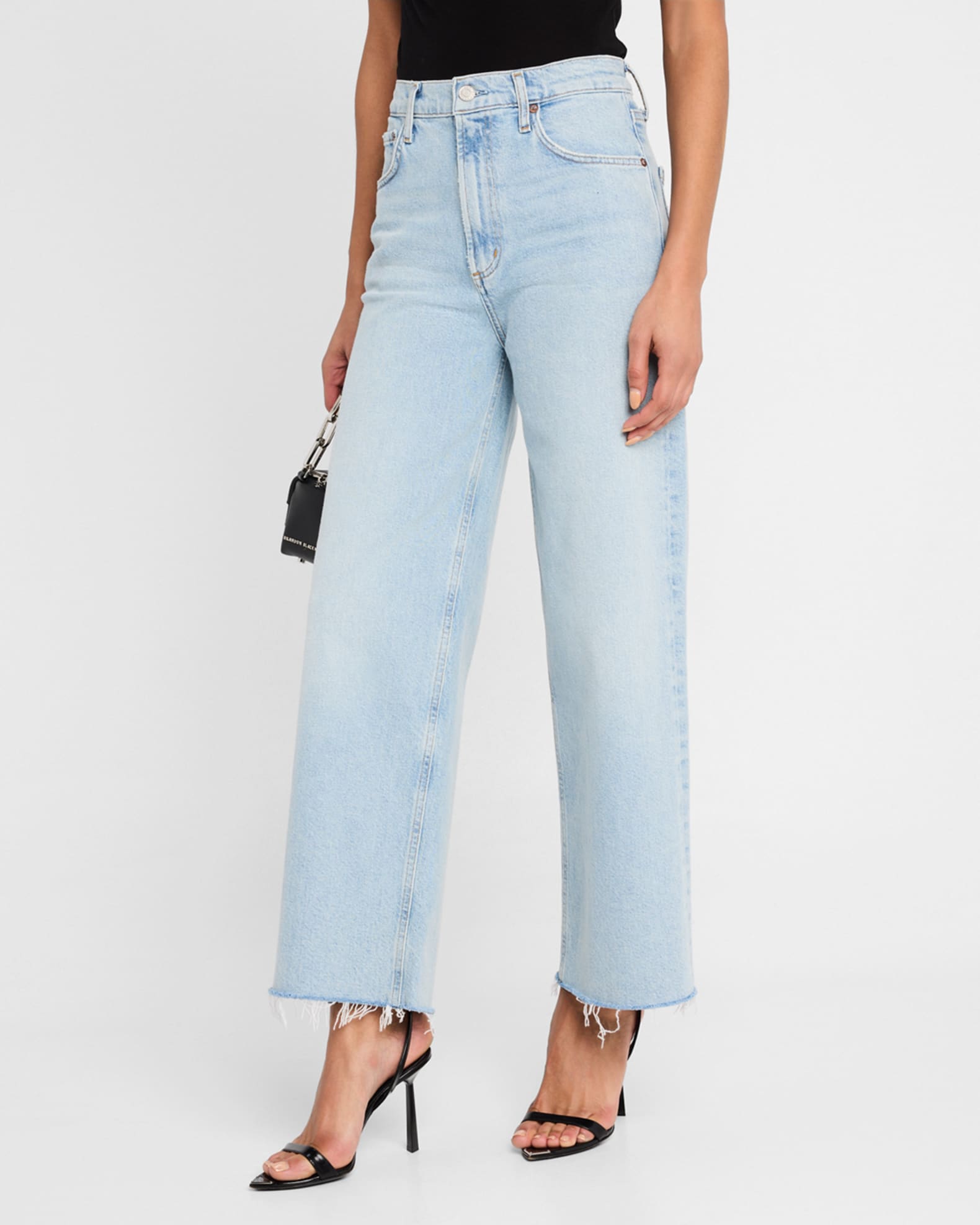 AGOLDE Ren High-Rise Wide-Leg Jeans | Neiman Marcus