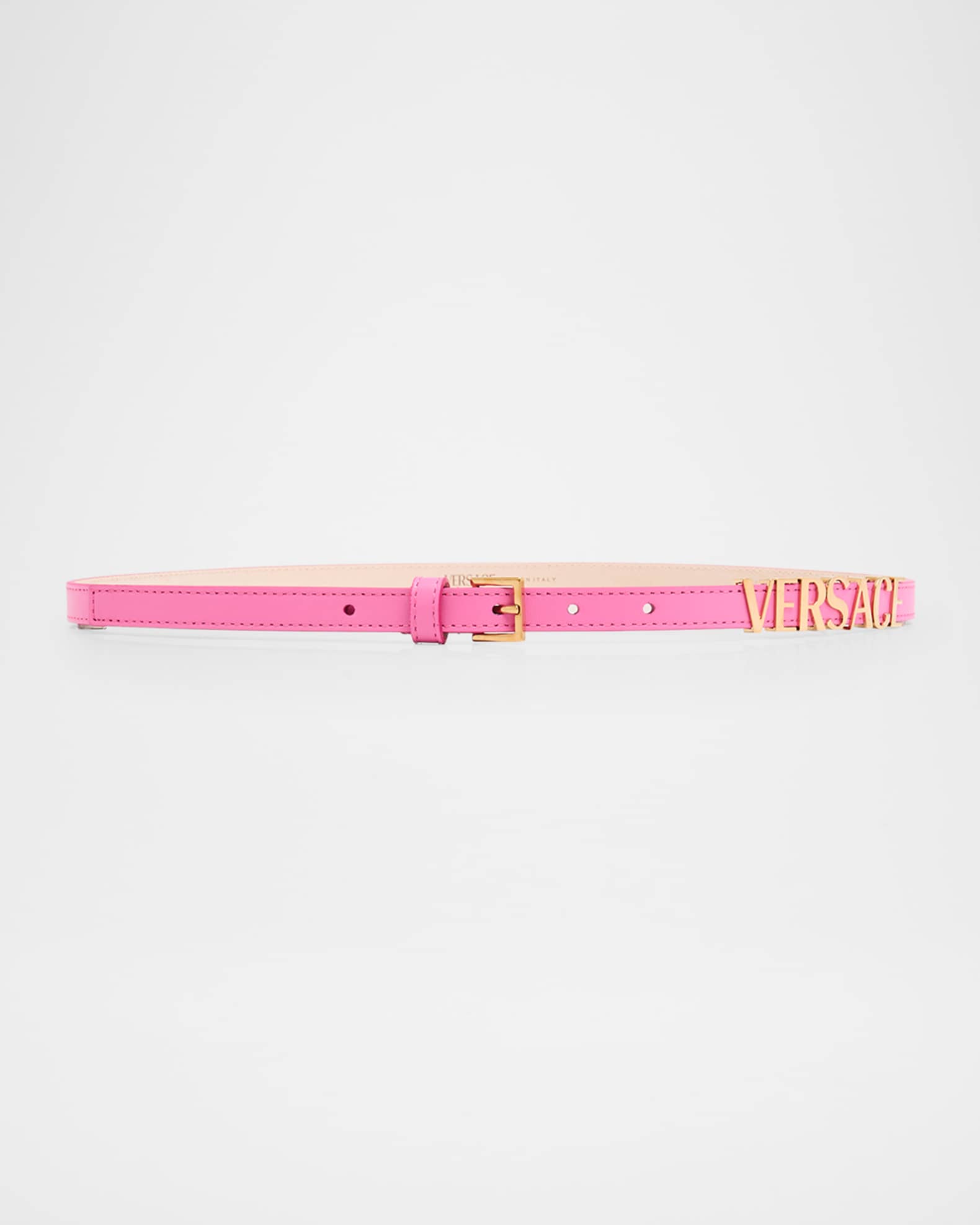 Versace Logo Leather Belt | Neiman Marcus