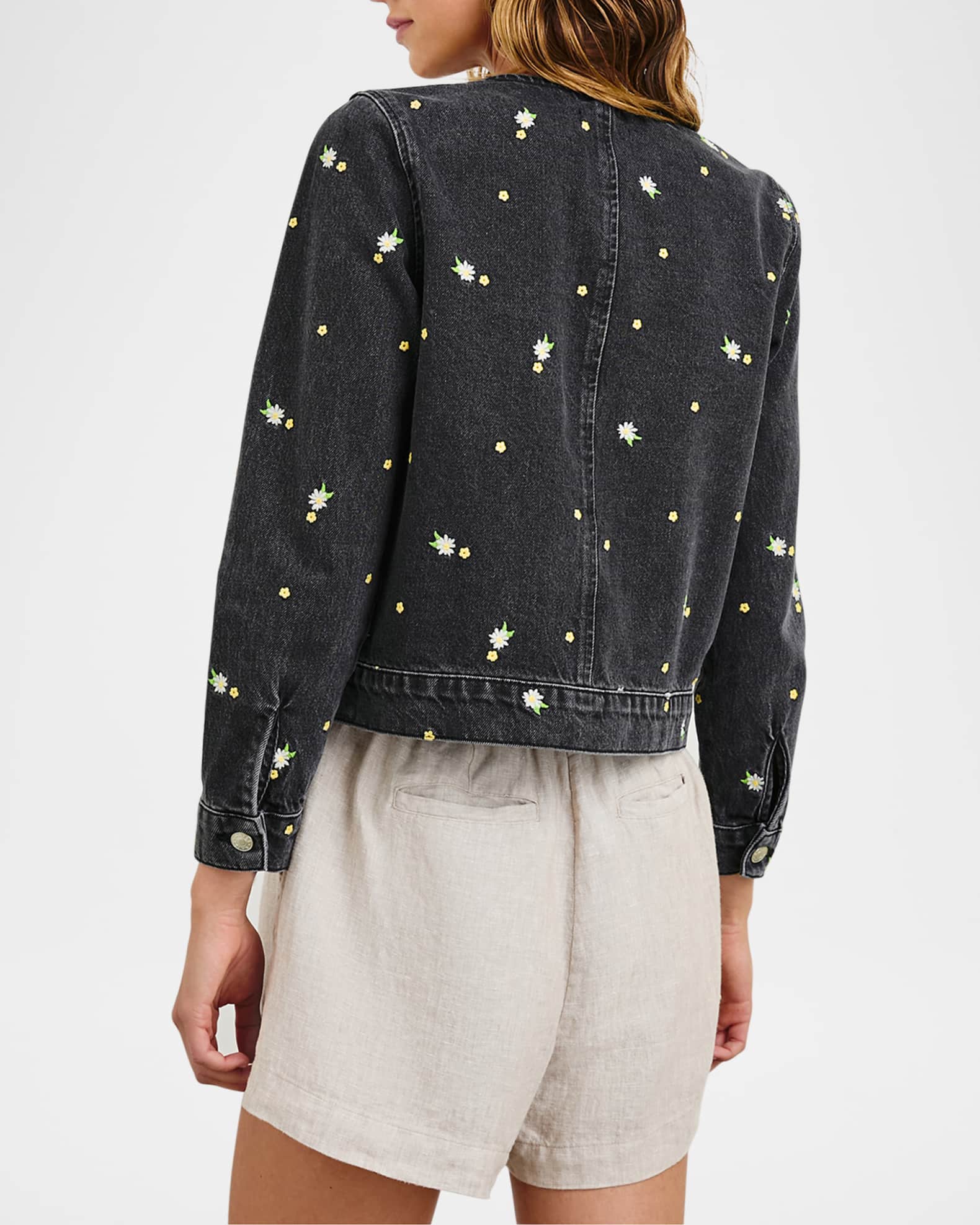 Rails Lido Embroidered Denim Jacket | Neiman Marcus