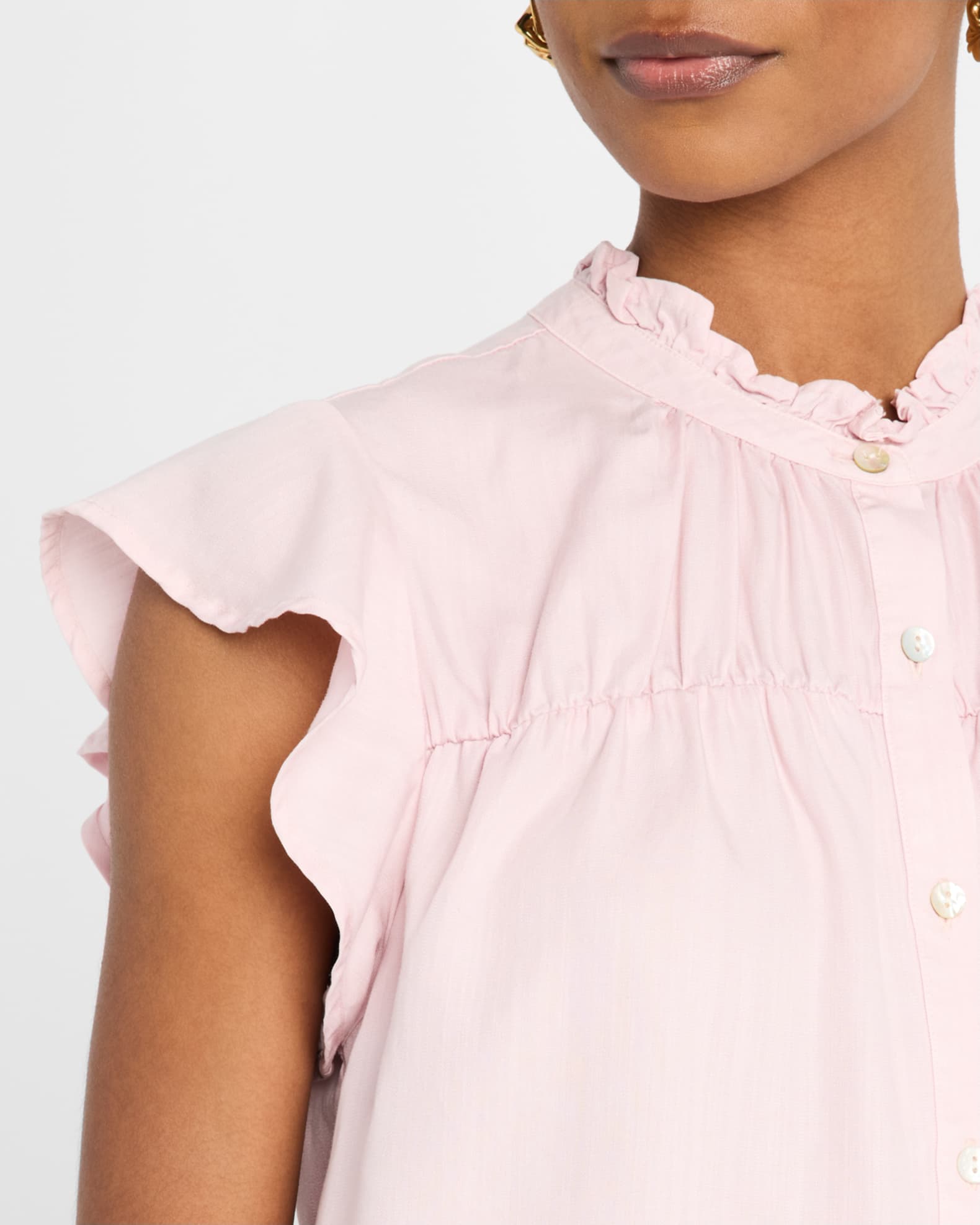 Rails Ruthie Button-Front Blouse | Neiman Marcus