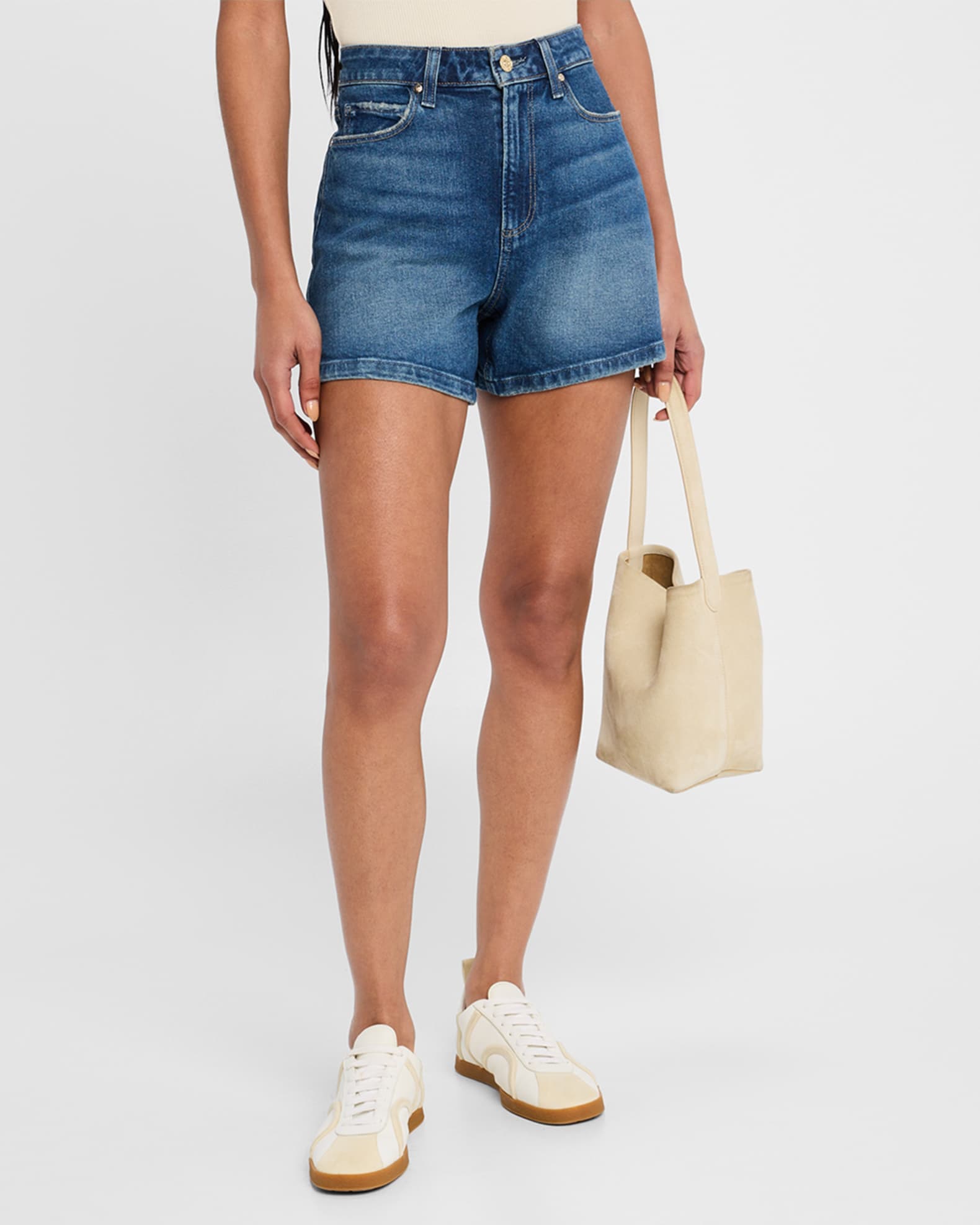 PAIGE Dani Denim Shorts | Neiman Marcus