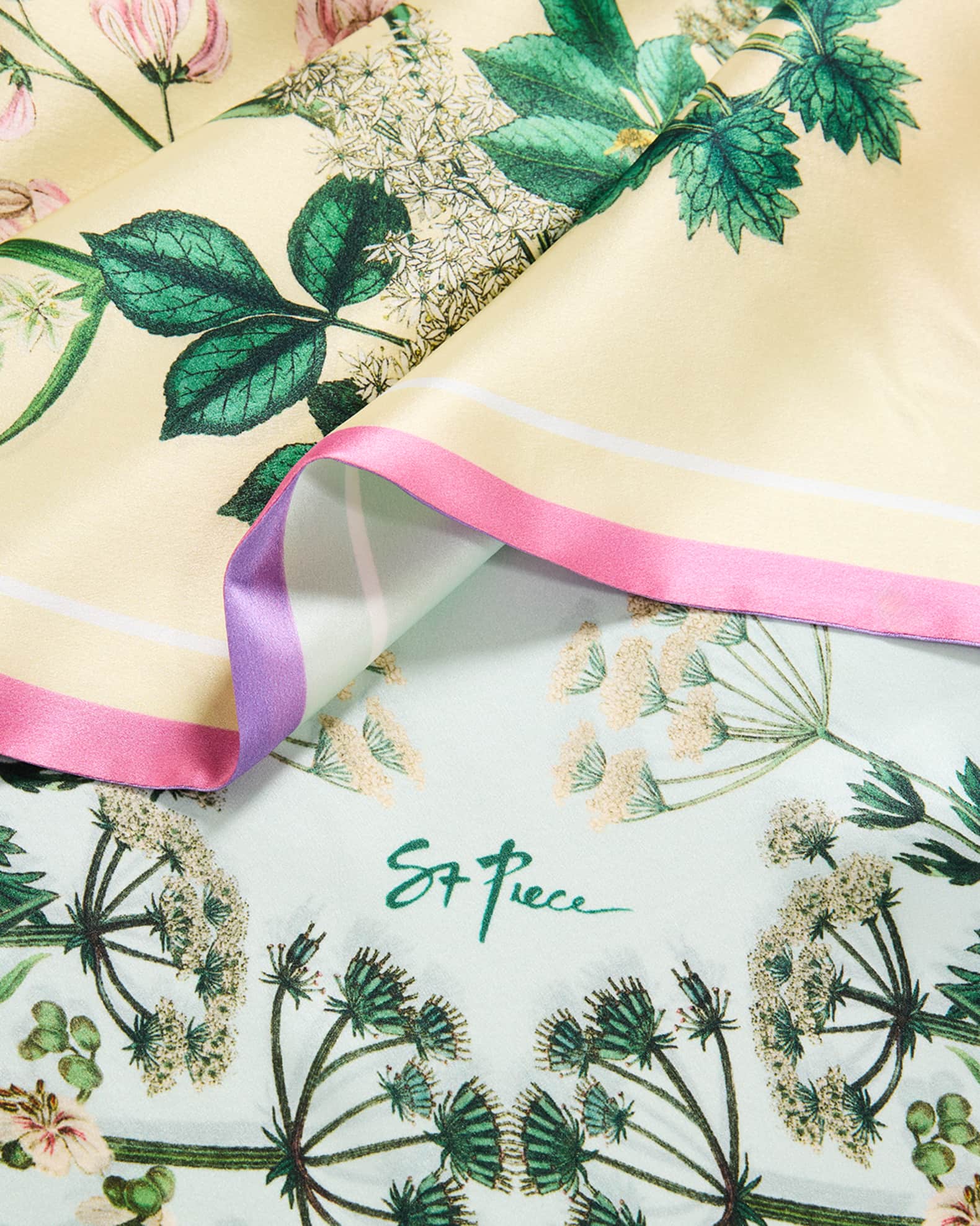 St. Piece Abigail Double-Sided Floral Silk Scarf | Neiman Marcus