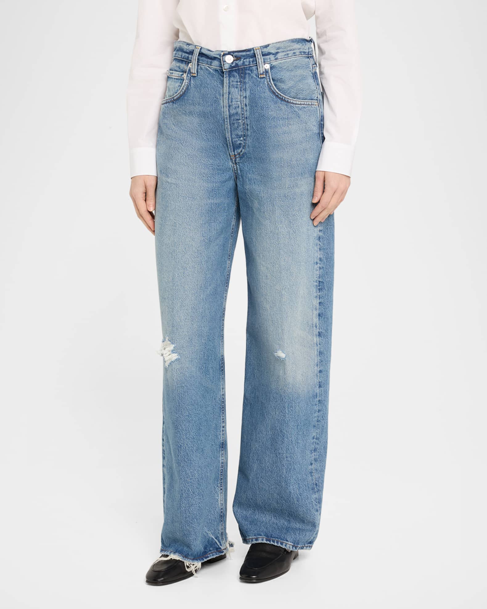 Citizens of Humanity Ayla Baggy Distressed Jeans | Neiman Marcus