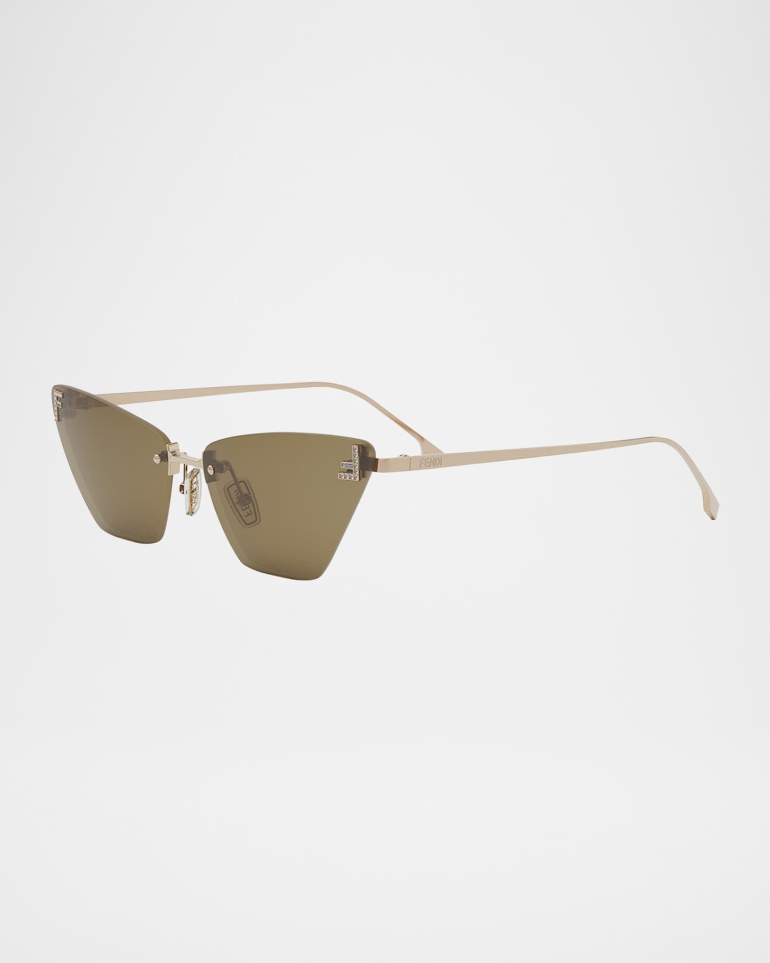Fendi FE4160US Cat-Eye Crystalized Logo Sunglasses | Neiman Marcus