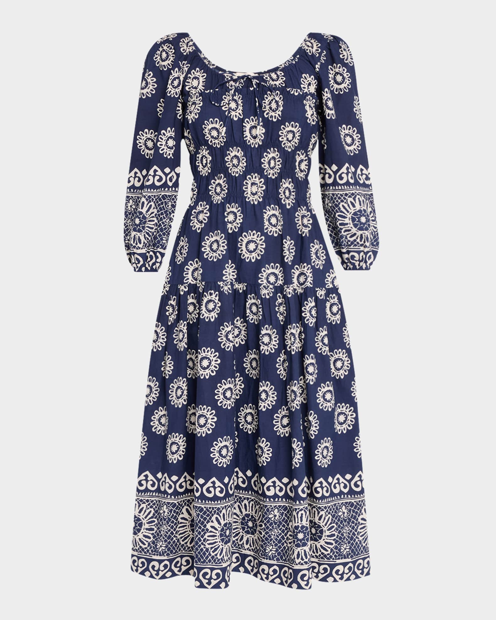 LOVE THE LABEL Orla Scoop-Neck Midi Dress | Neiman Marcus