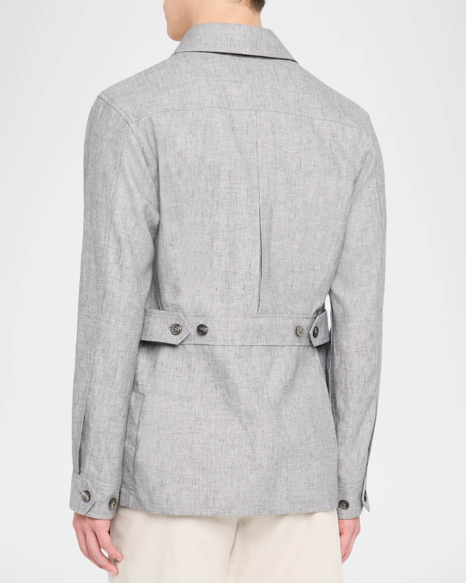 dunhill Men's Linen Four-Pocket Field Jacket | Neiman Marcus