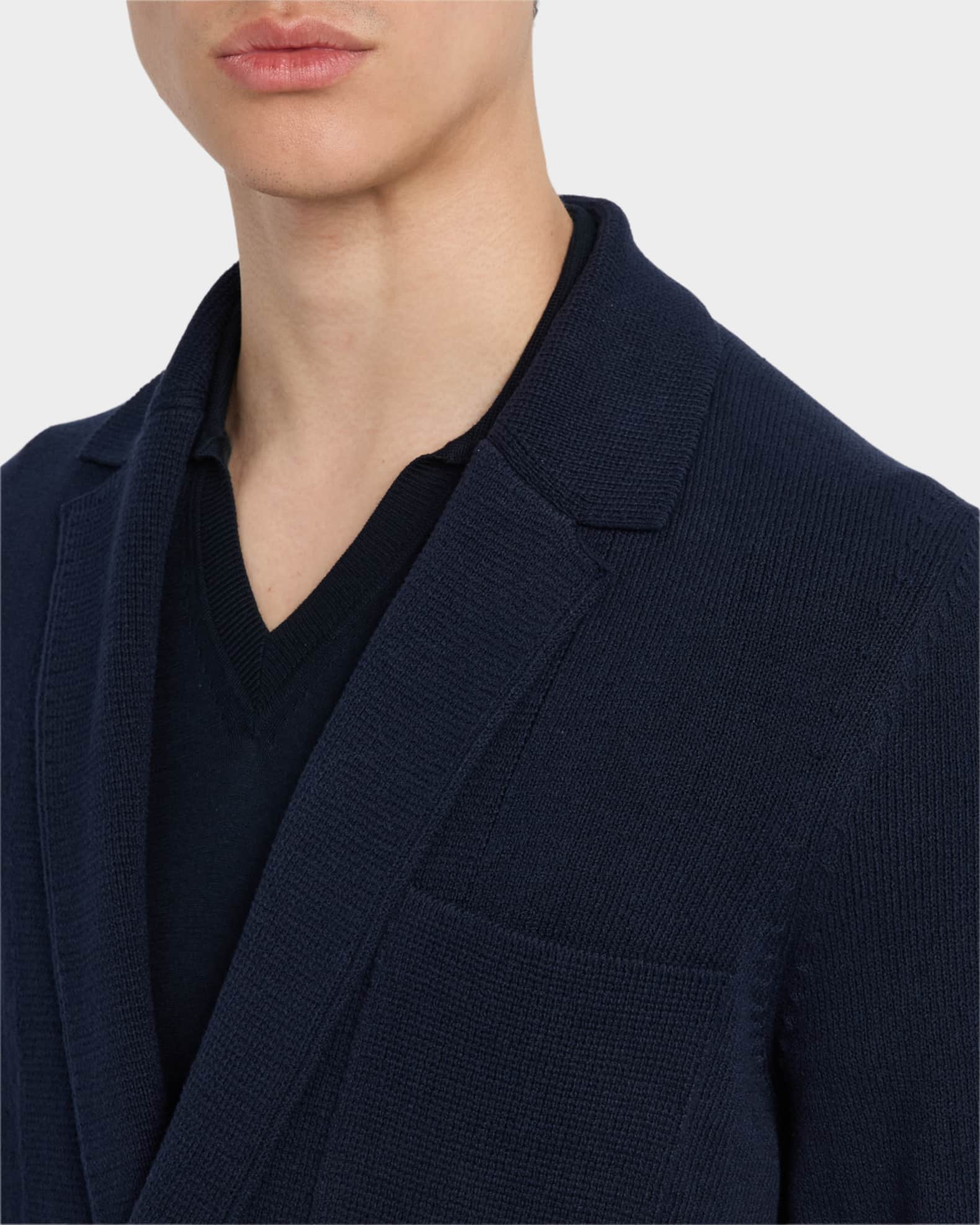 dunhill Men's 7GG Cotton Double-Breasted Blazer | Neiman Marcus