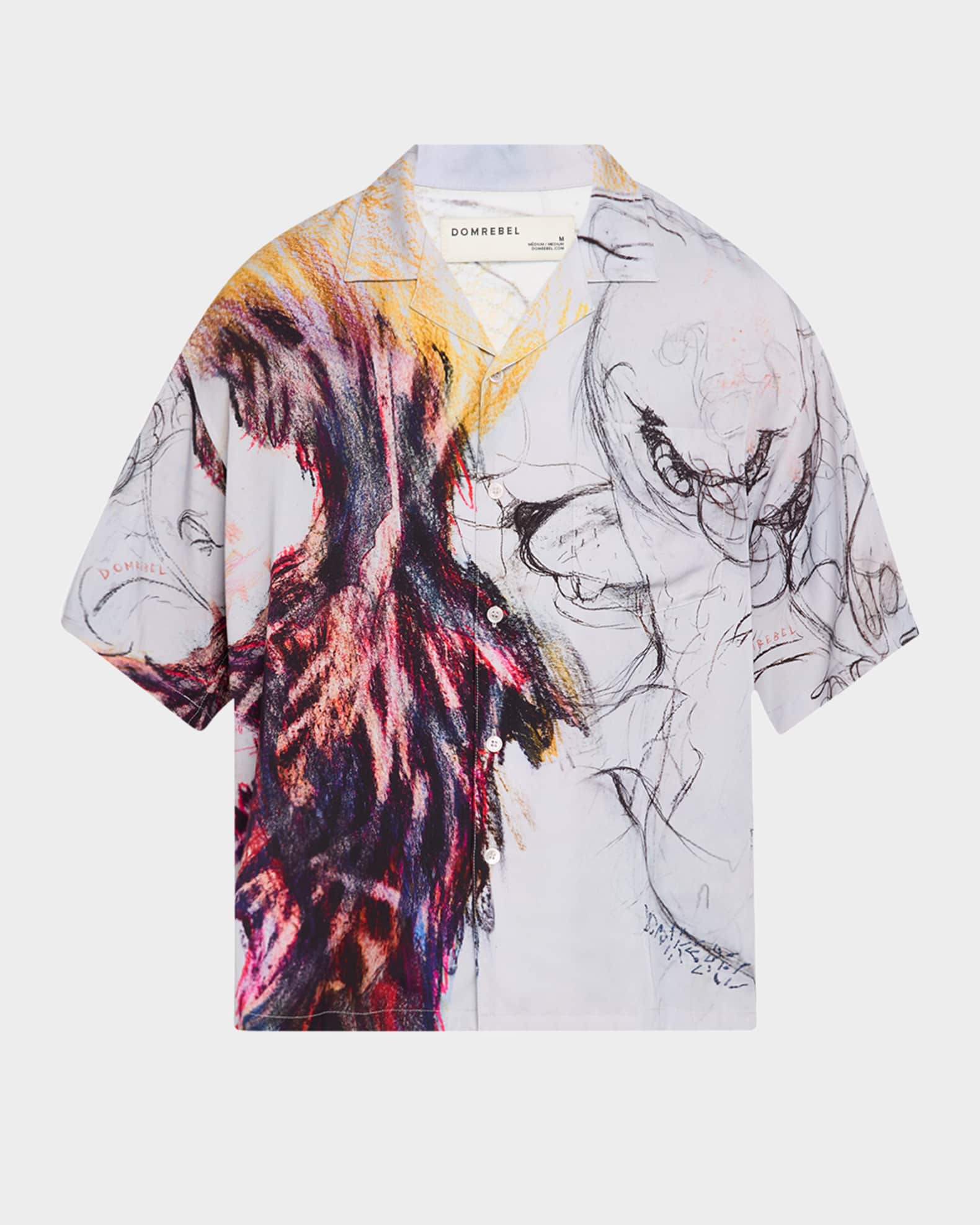 Domrebel Men's Ascend Studio Artwork Camp Shirt | Neiman Marcus