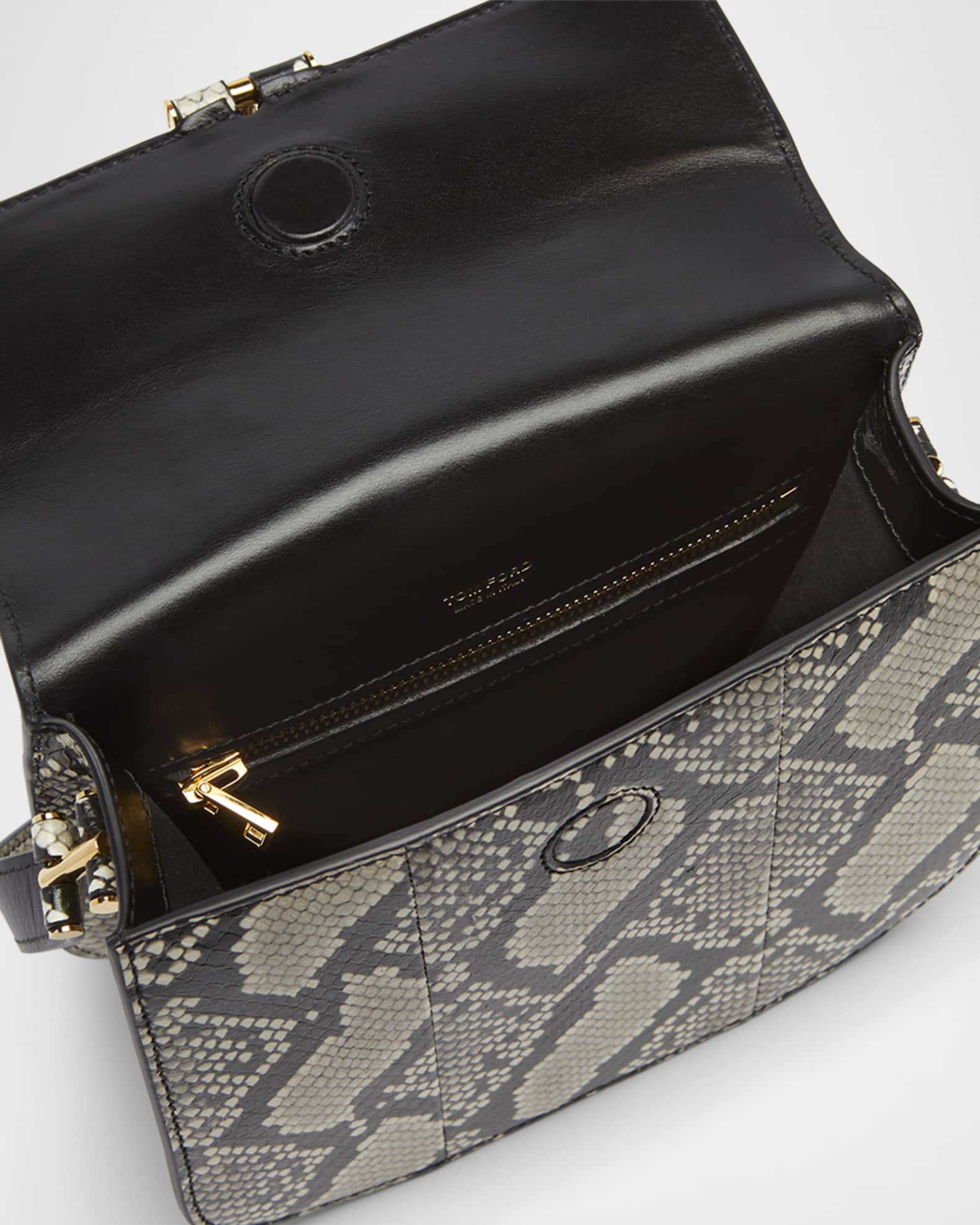 TOM FORD Tara Mini Crossbody Bag in Python-Printed Leather | Neiman Marcus