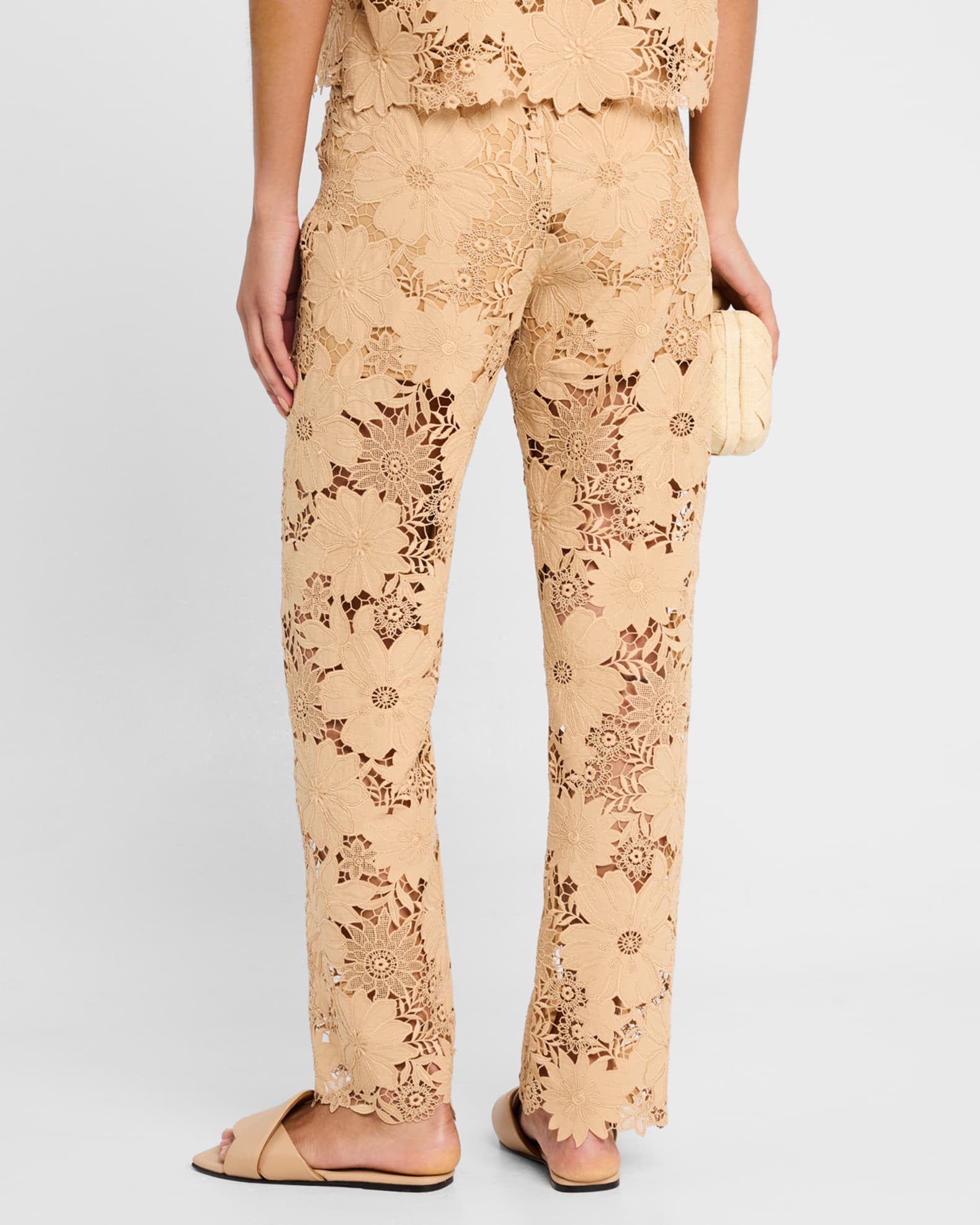 Le Superbe Suntan Lace Camp Pants | Neiman Marcus