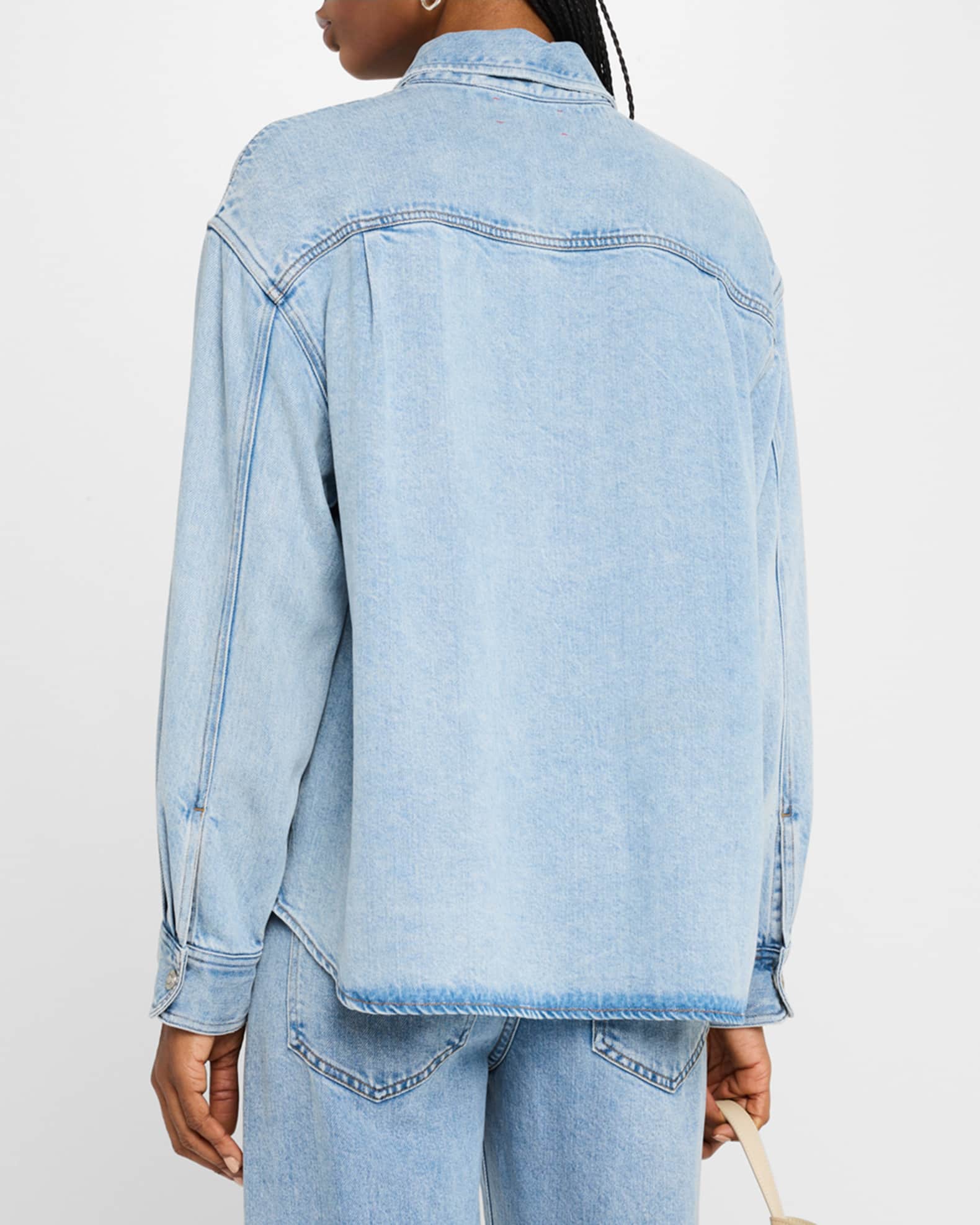 Xirena Gia Collared Chambray Button-Front Shirt | Neiman Marcus