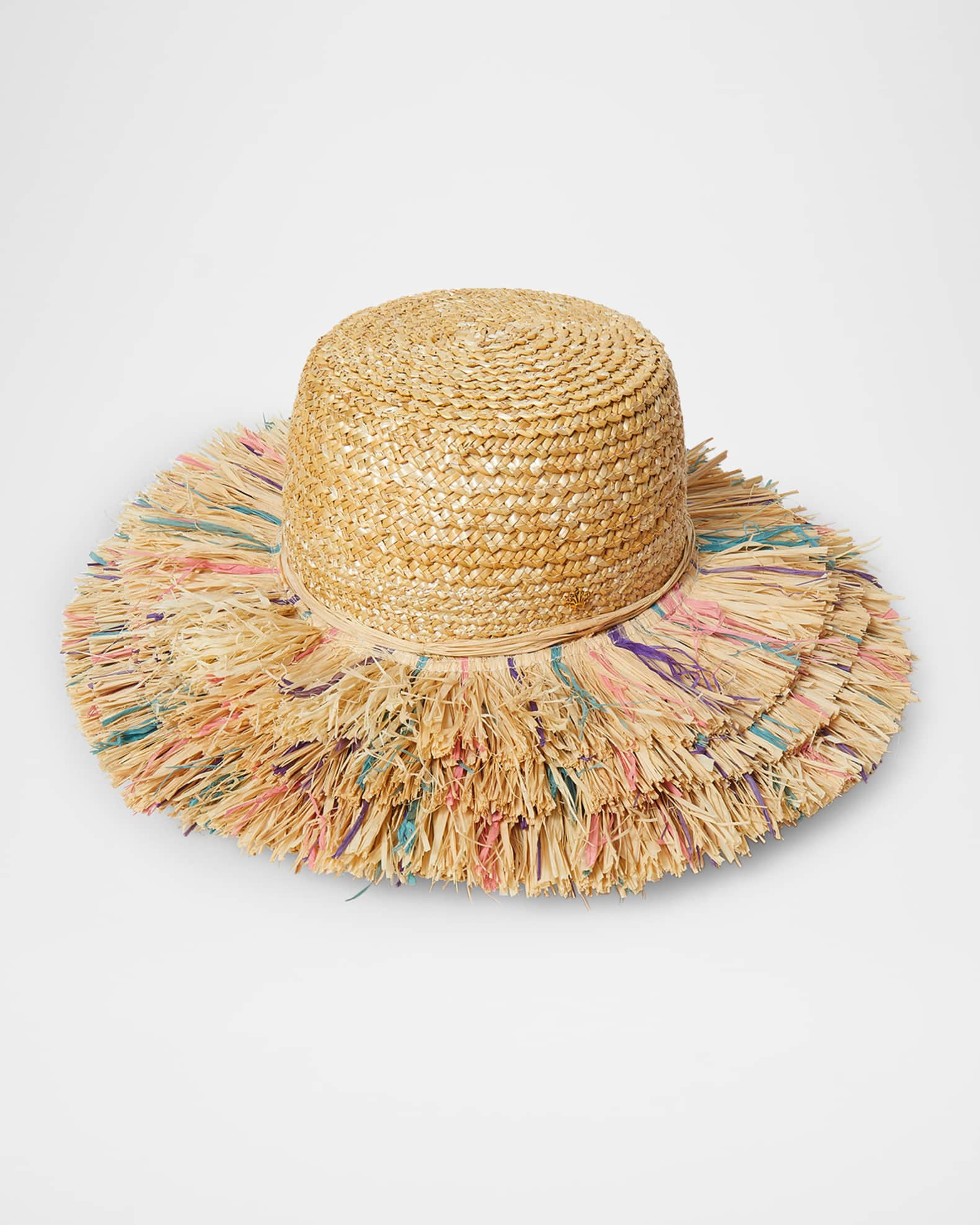 Lele Sadoughi Fringe Straw Hat | Neiman Marcus