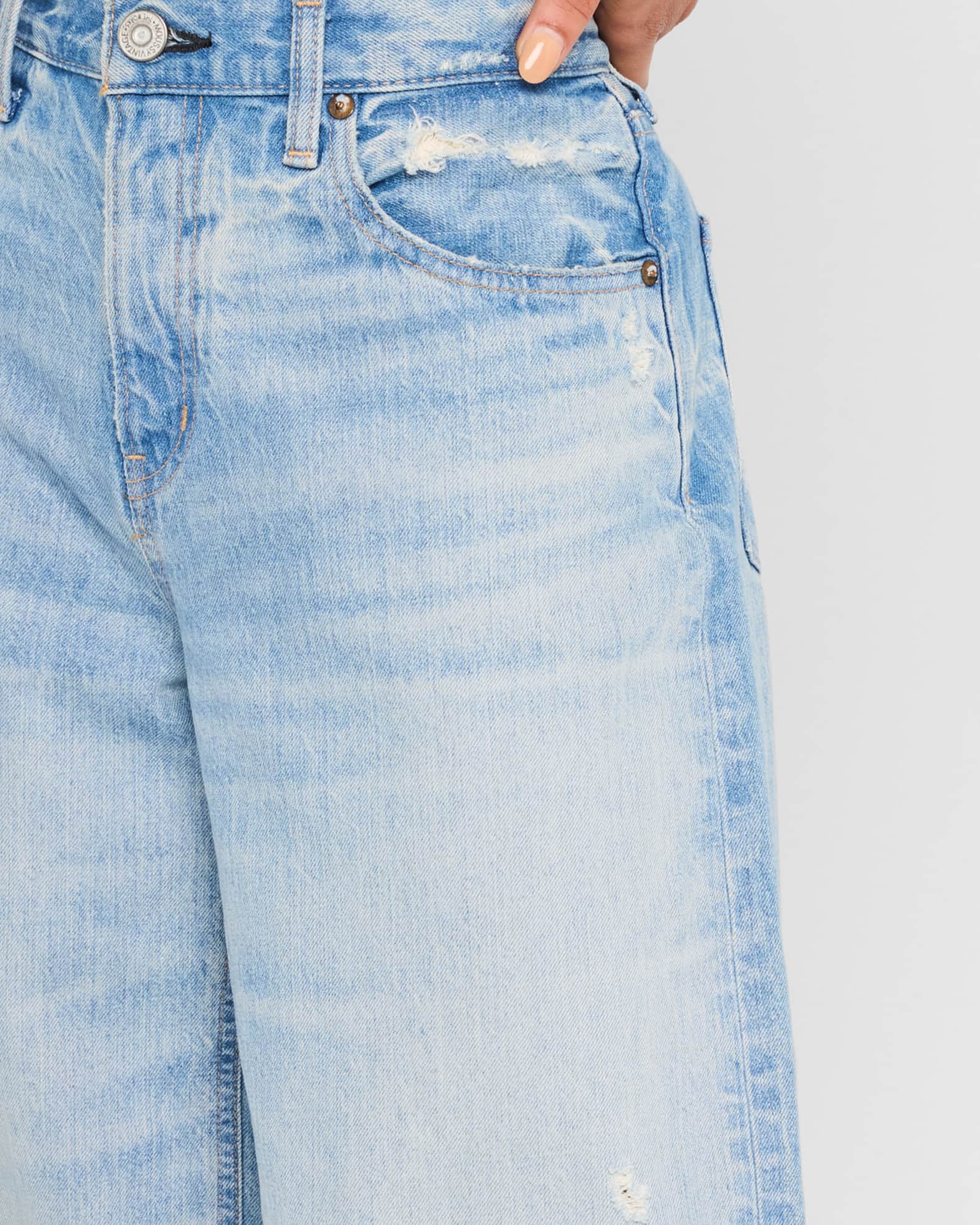 MOUSSY VINTAGE Lowell Wide-Leg Jeans | Neiman Marcus