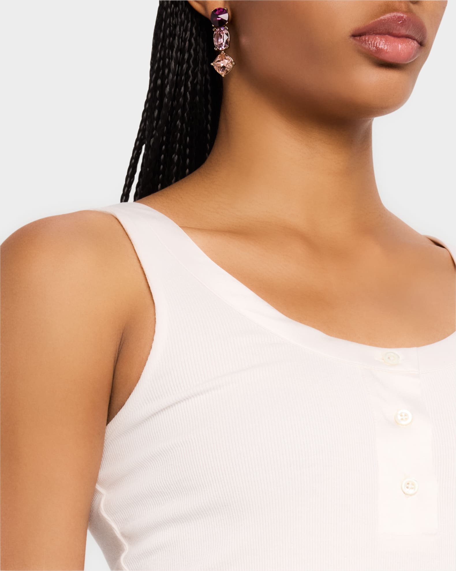 FRAME The Satin Trim Tank Top | Neiman Marcus
