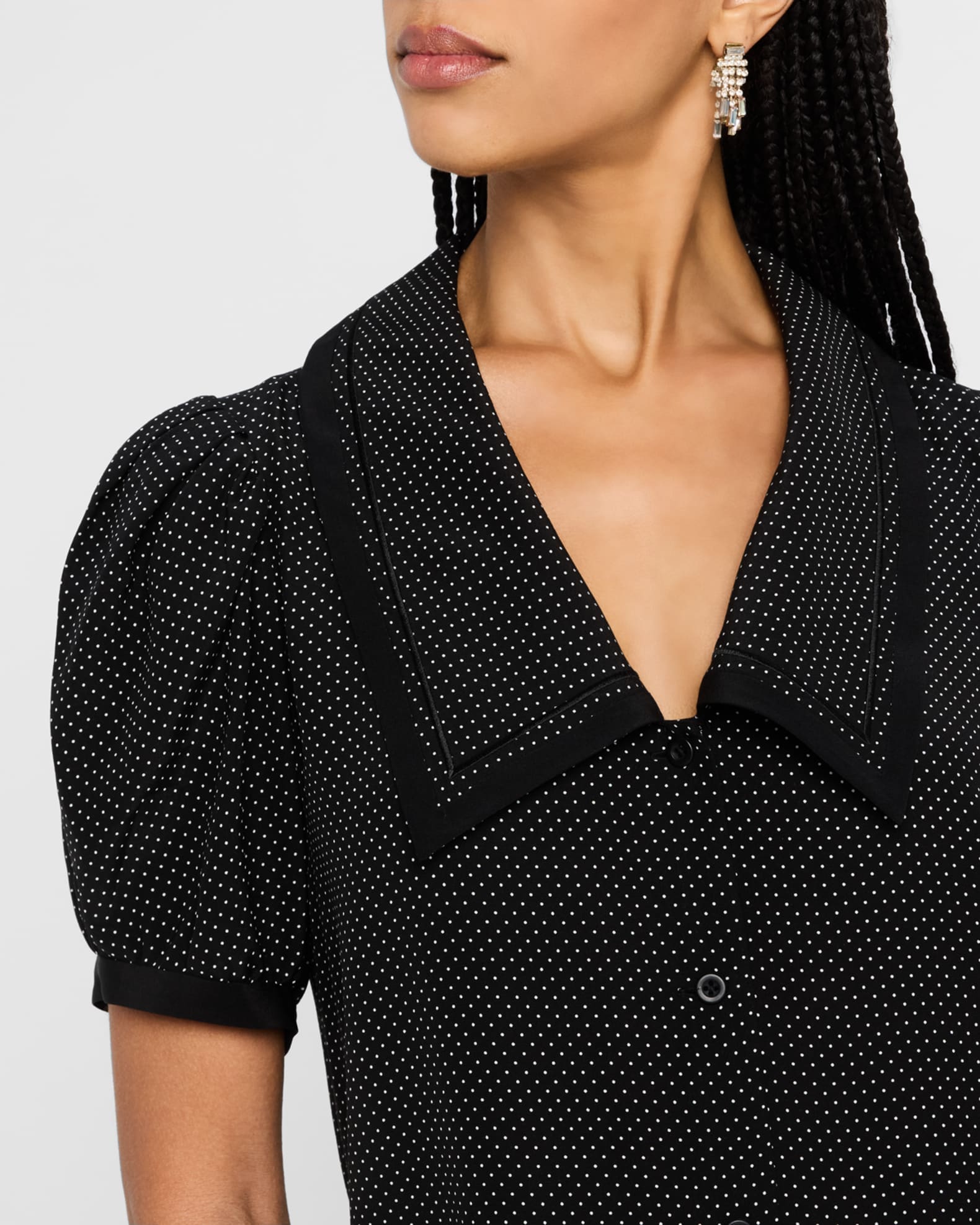 FRAME The Polka Dot Sailor Dress | Neiman Marcus