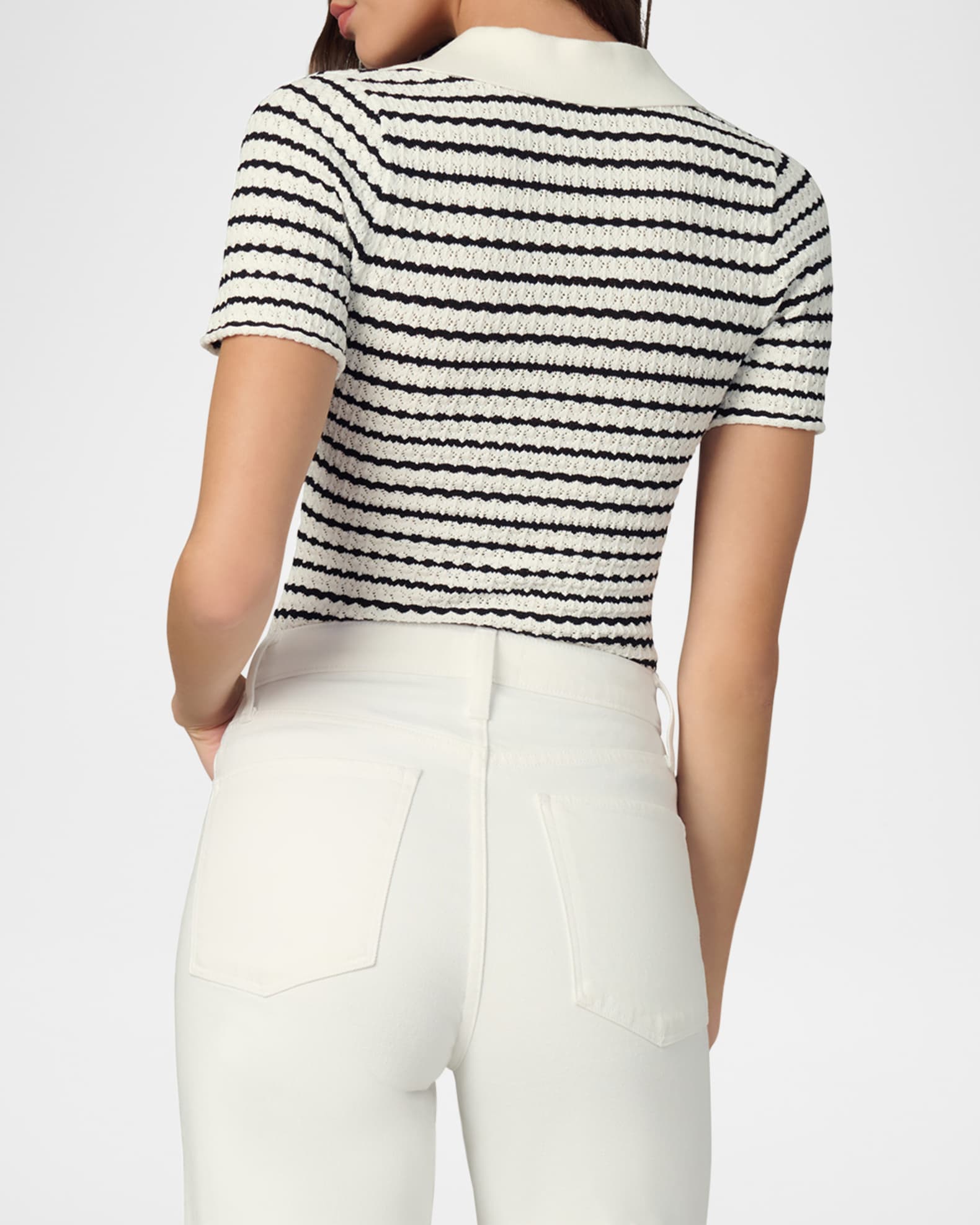 Joe's Jeans The Jess Pointelle Polo Shirt | Neiman Marcus