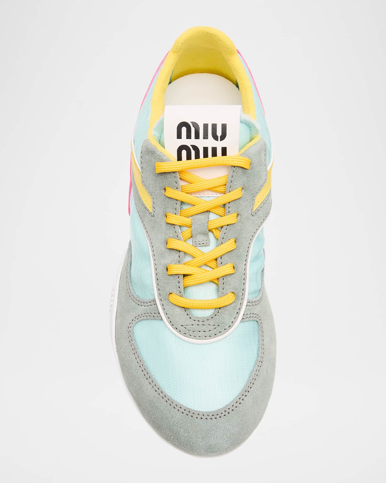 Miu Miu Colorblock Nylon Tech Runner Sneakers | Neiman Marcus