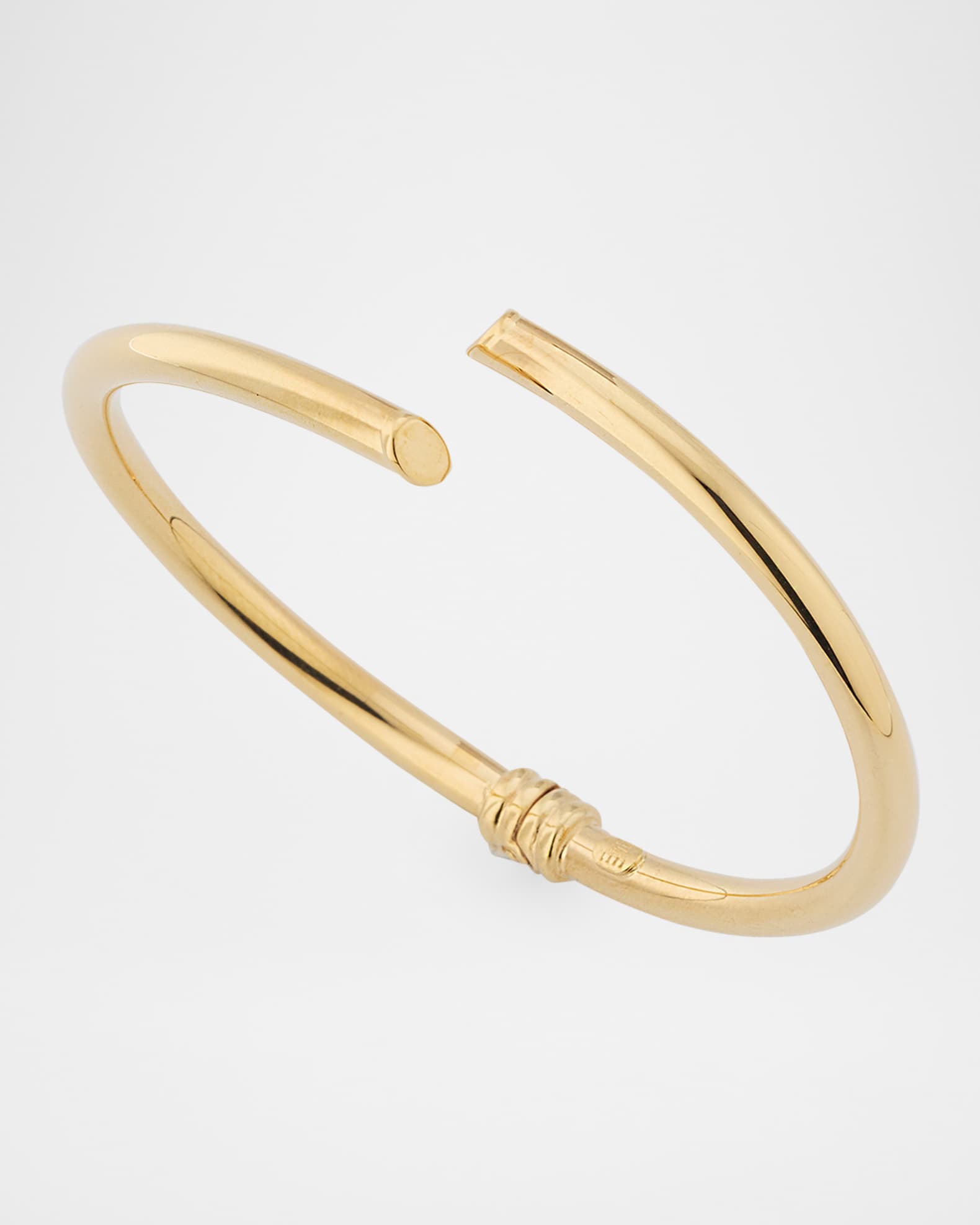 LANA 14K Gold Skinny Layered Echo Hollow Bangle Bracelet | Neiman Marcus