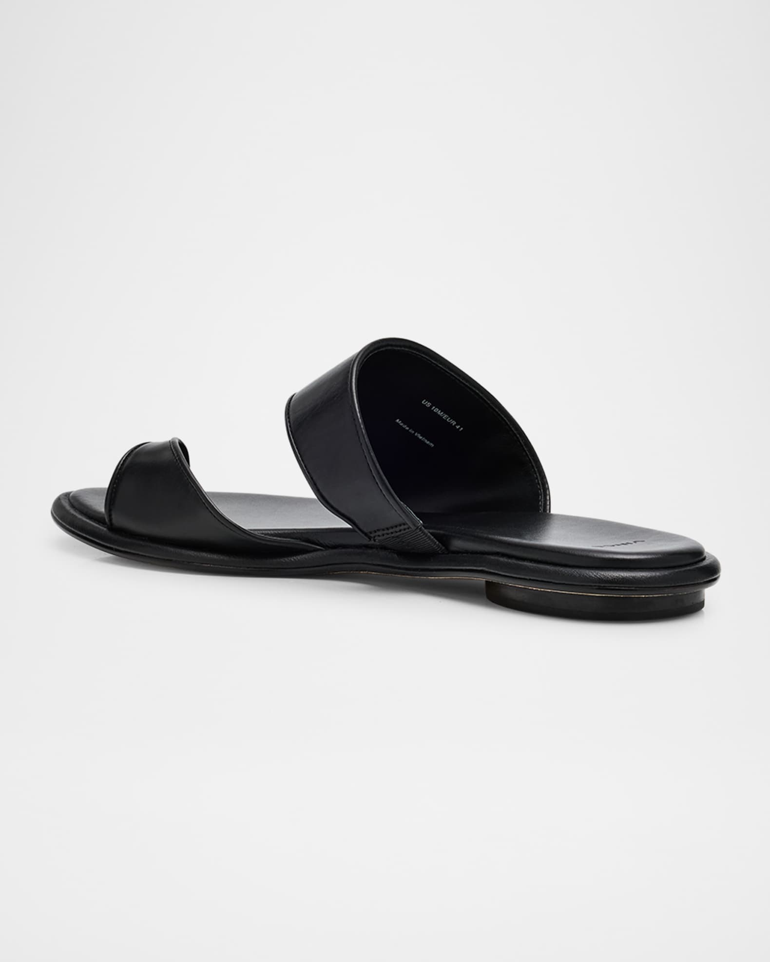 Vince Lukas Leather Toe-Ring Slide Sandals | Neiman Marcus