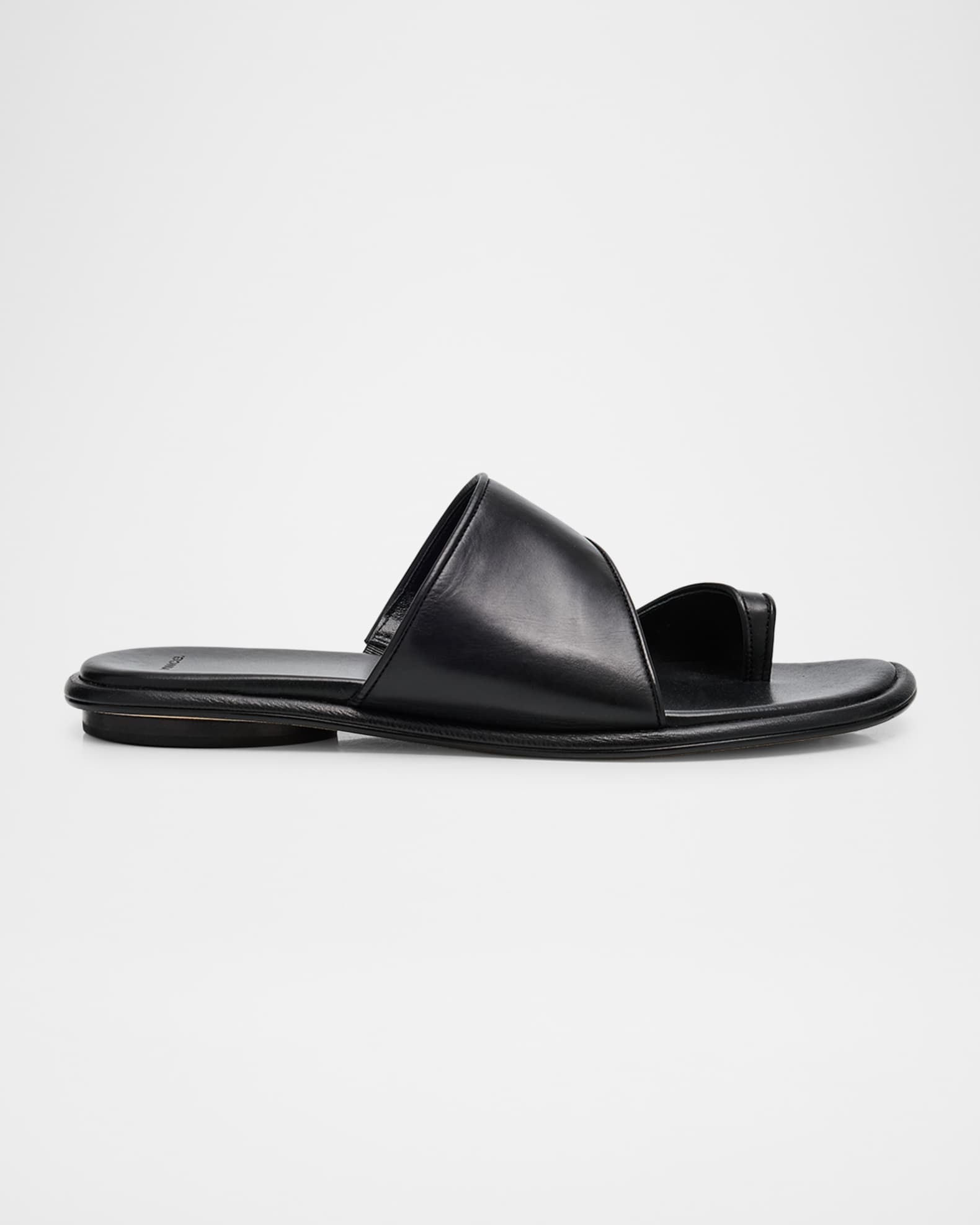 Vince Lukas Leather Toe-Ring Slide Sandals | Neiman Marcus