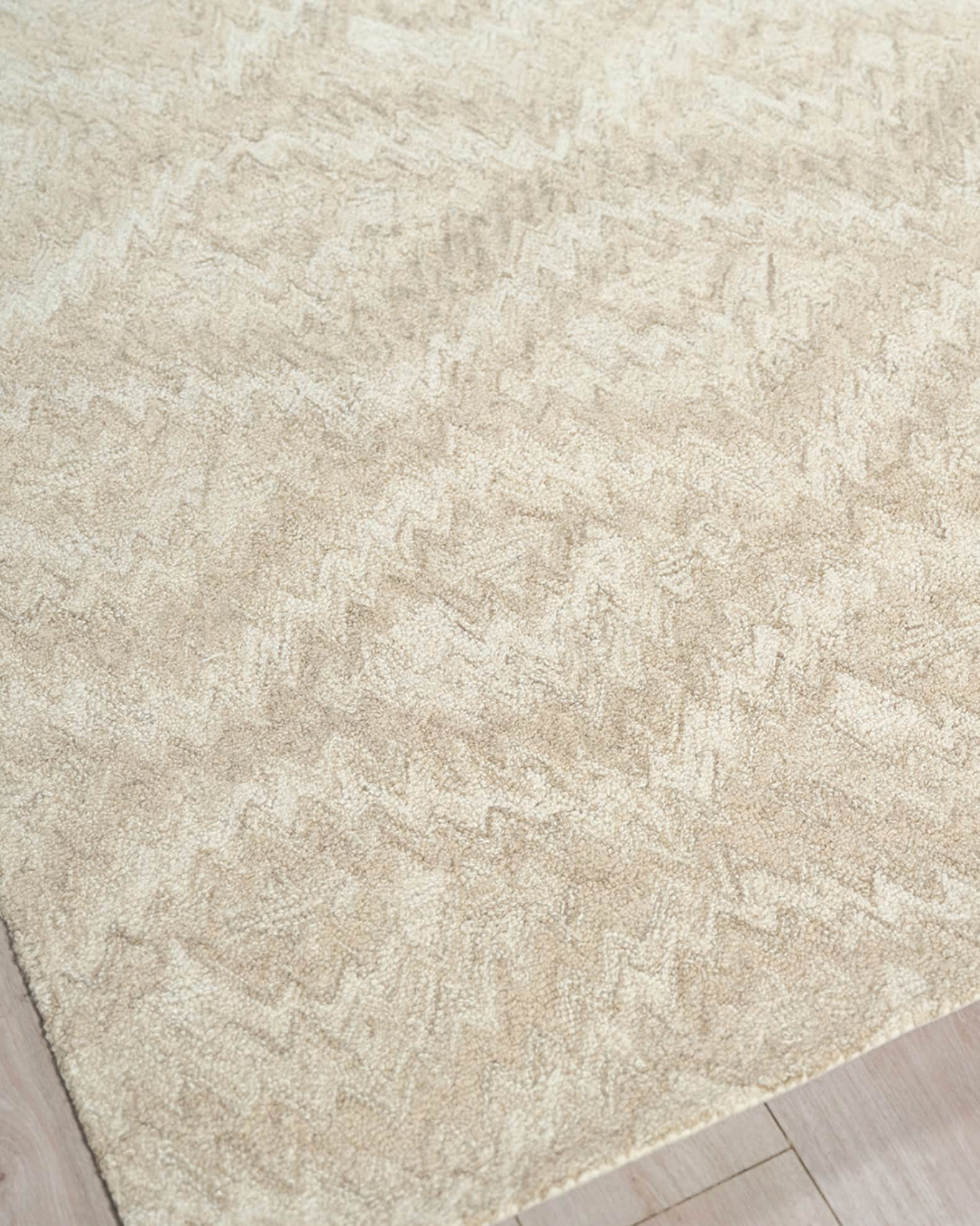 Exquisite Rugs Bargello Beige New Zealand Wool hand-tufted Area Rug ...