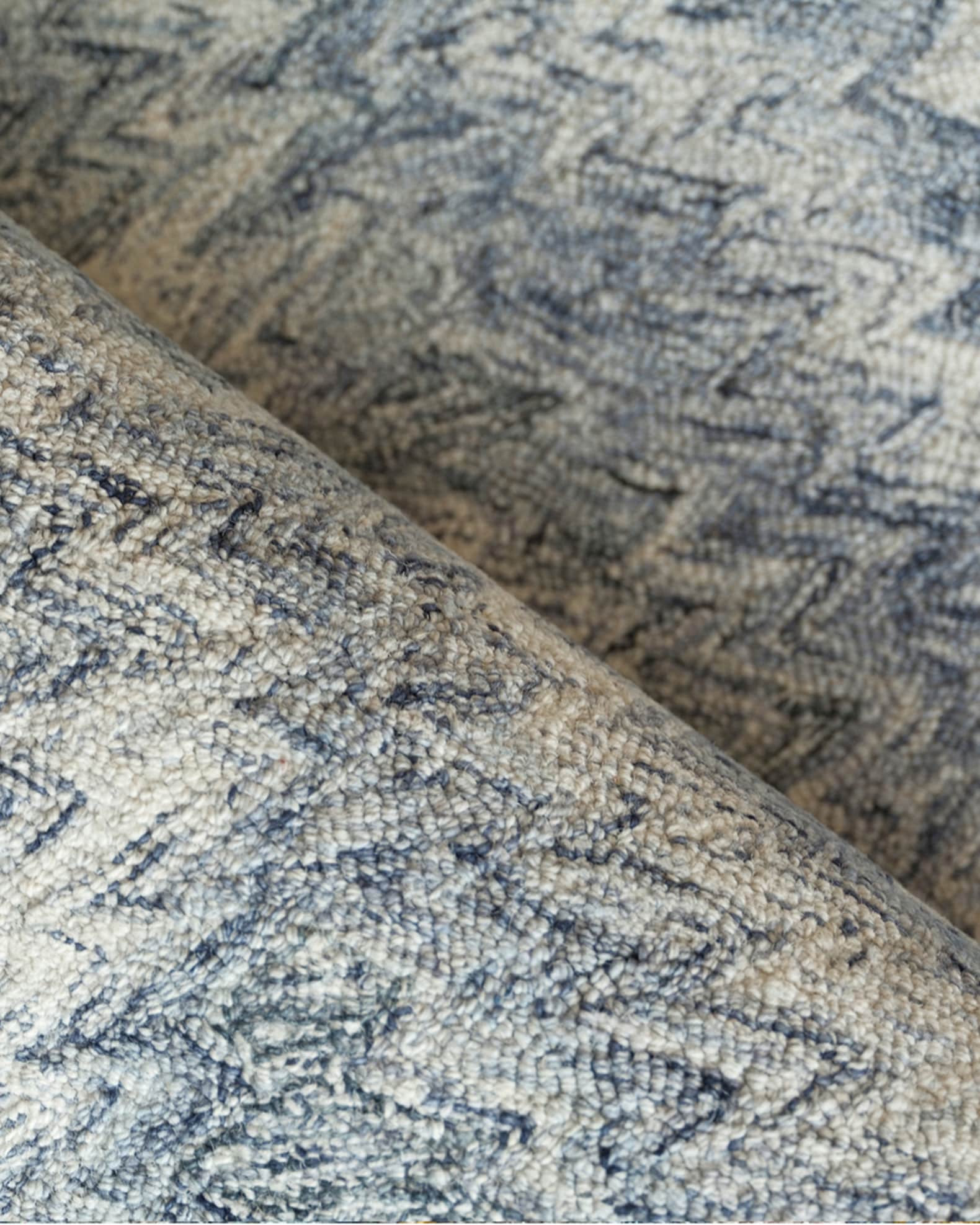 Exquisite Rugs Bargello Light Blue New Zealand Wool hand-tufted Area ...