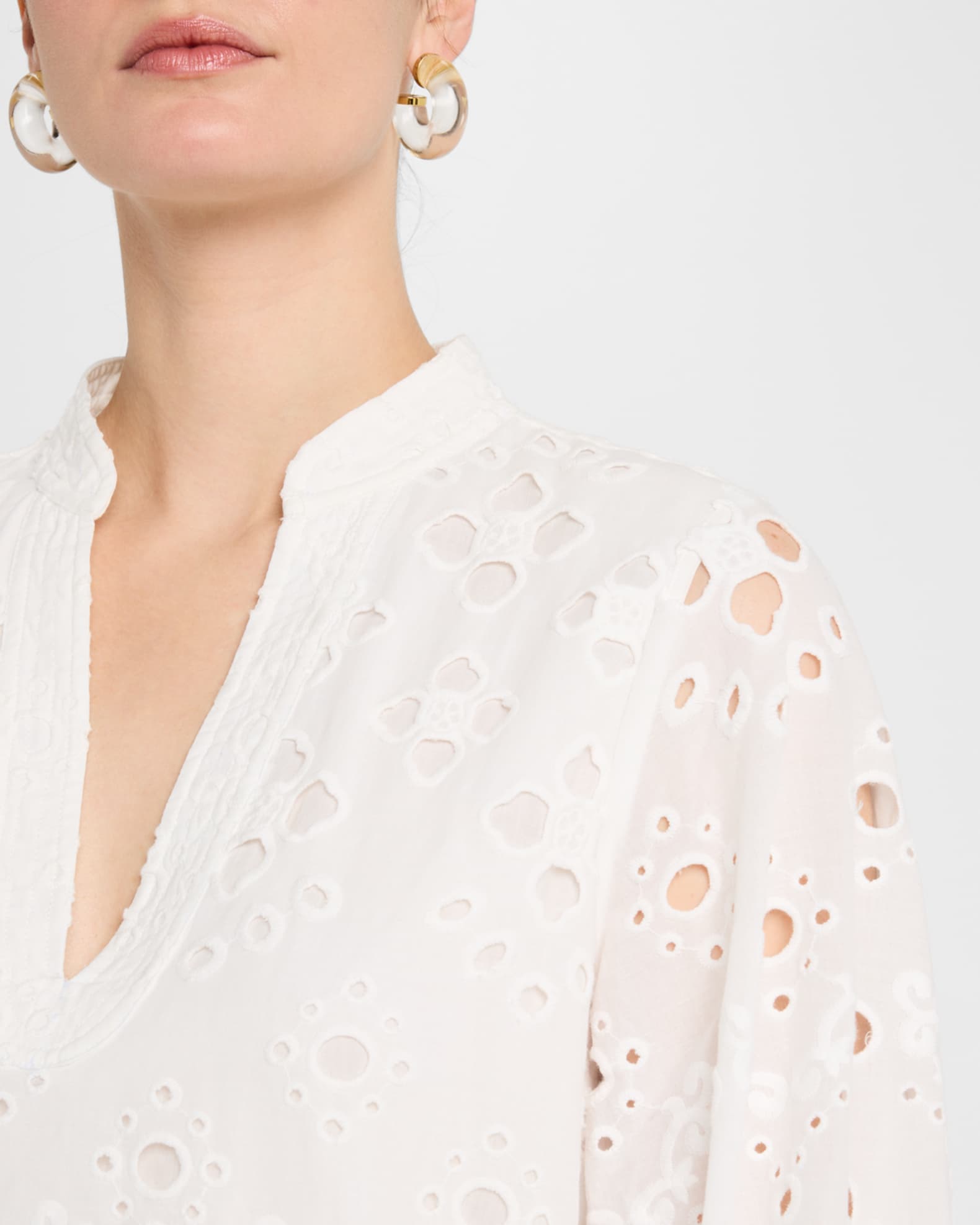 Figue Rylie Eyelet Embroidered Long-Sleeve Top | Neiman Marcus
