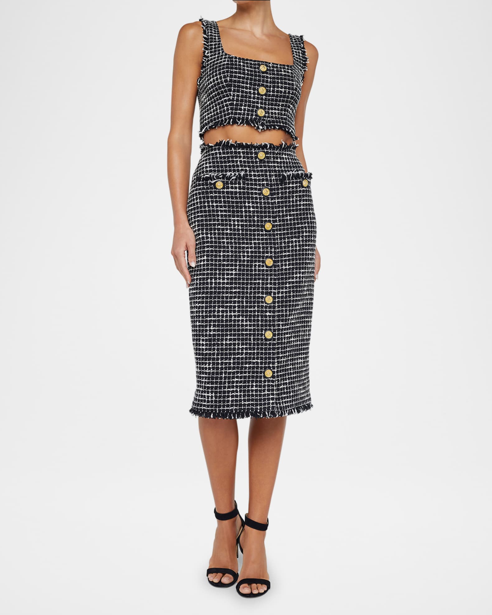 L'Agence Mayline Tweed Bralette Top | Neiman Marcus