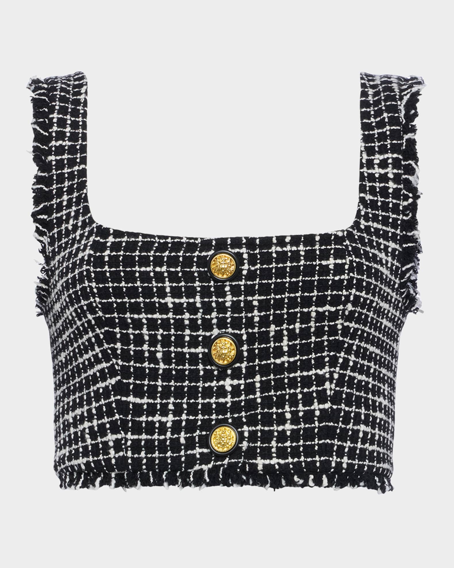 L'Agence Mayline Tweed Bralette Top | Neiman Marcus