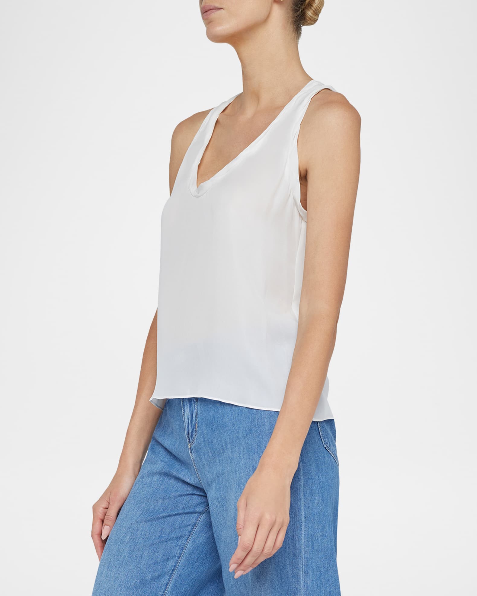 L'Agence Trixi Twisted Band Tank Top | Neiman Marcus