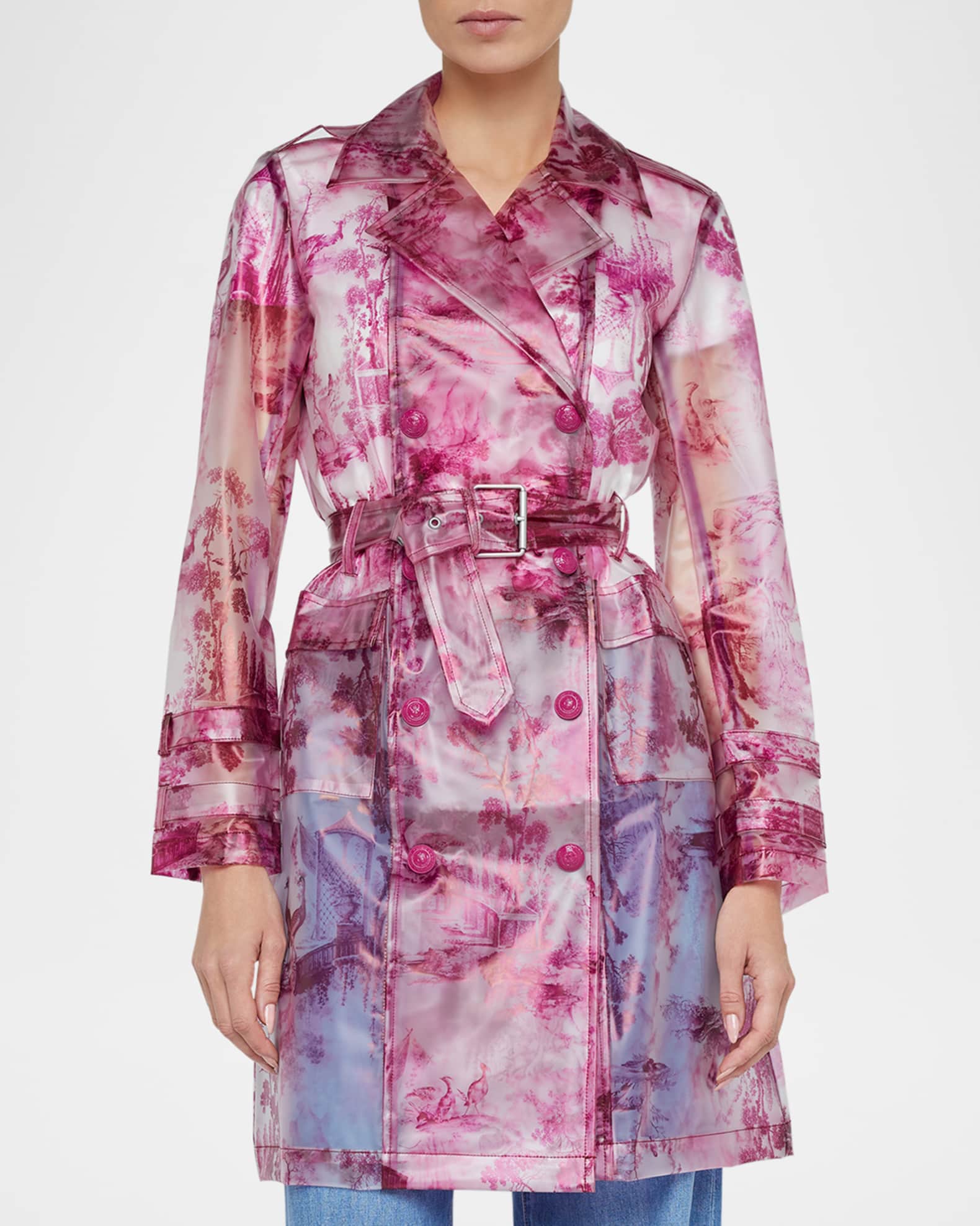 L'Agence Safiya Transparent Raincoat | Neiman Marcus