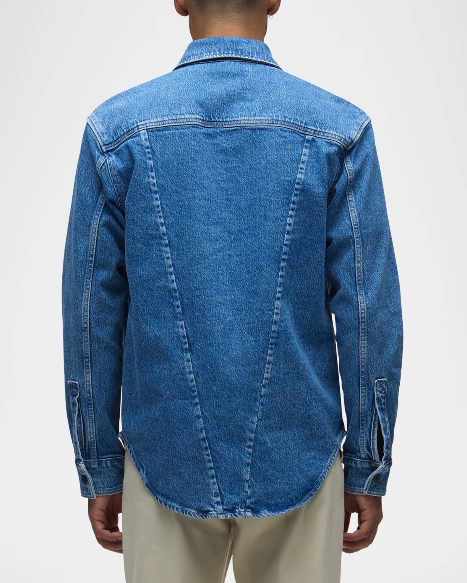 Hudson Men's Denim V-Seam Sport Shirt | Neiman Marcus