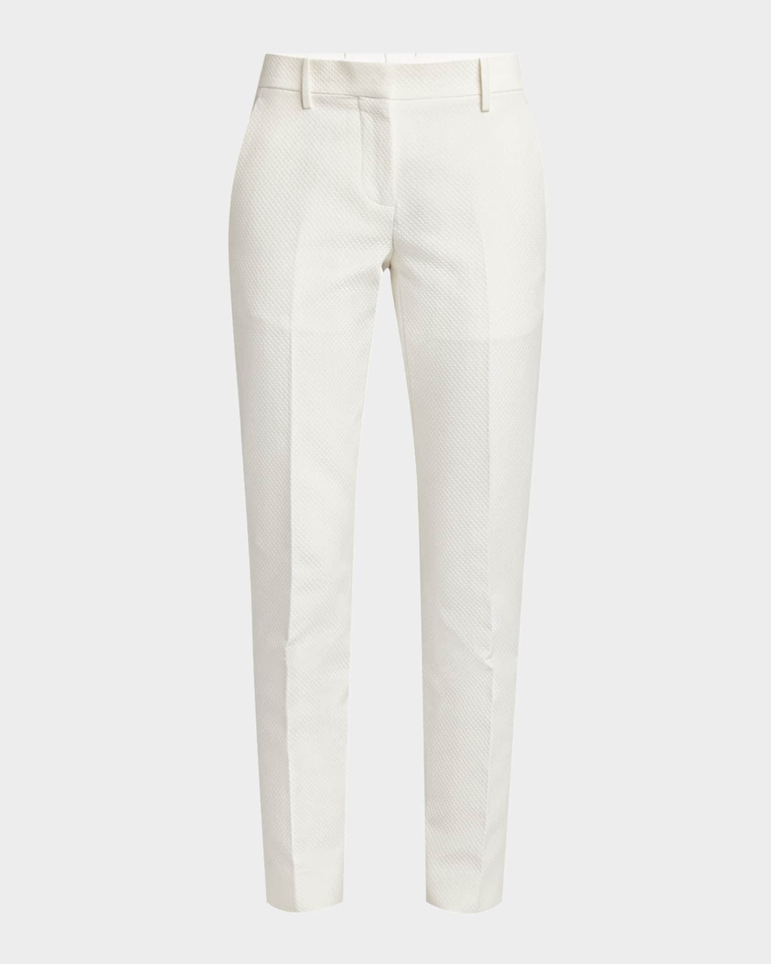 TOM FORD Waffle Slim-Leg Cigarette Trousers | Neiman Marcus