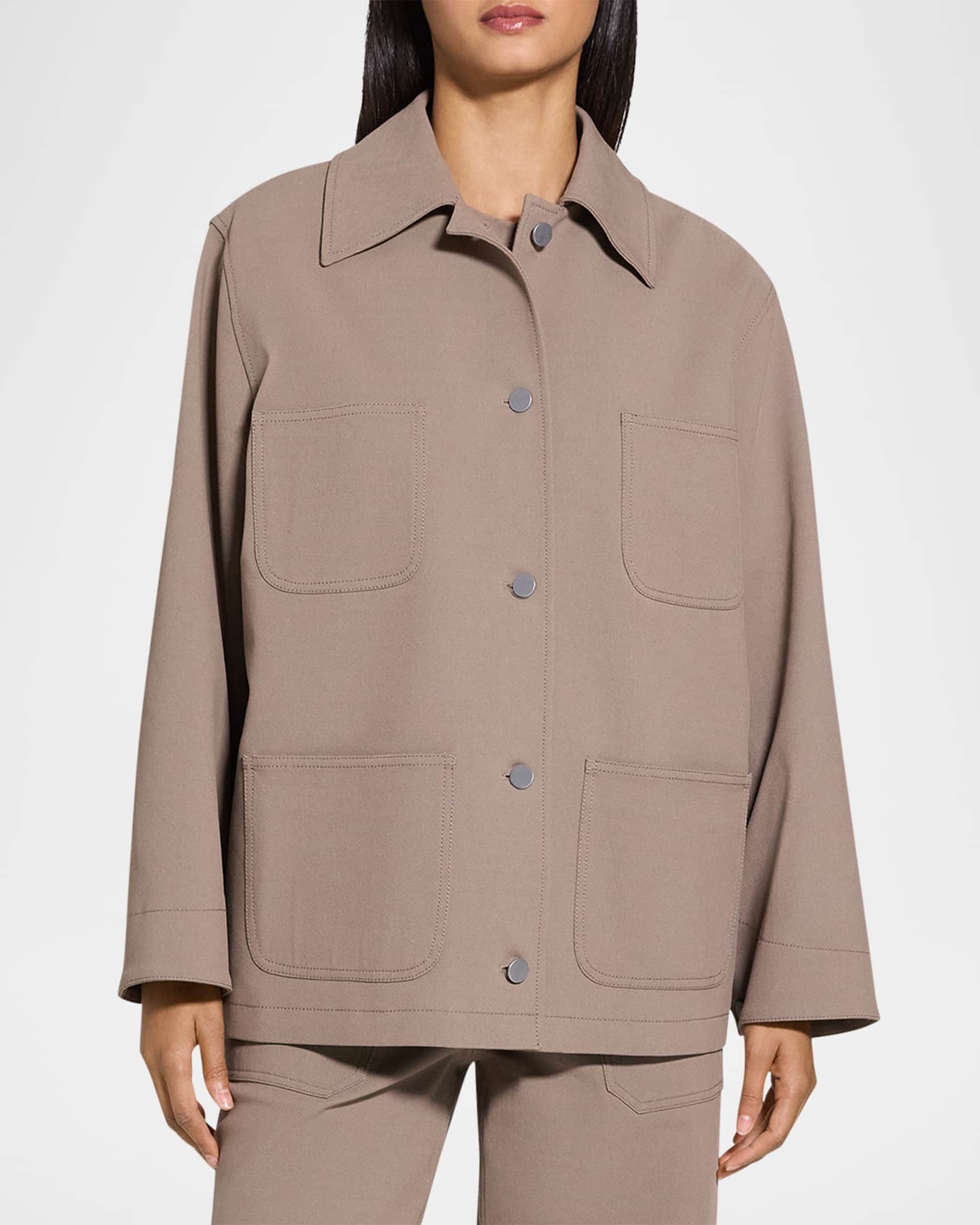 Theory Oversized Utility Jacket | Neiman Marcus