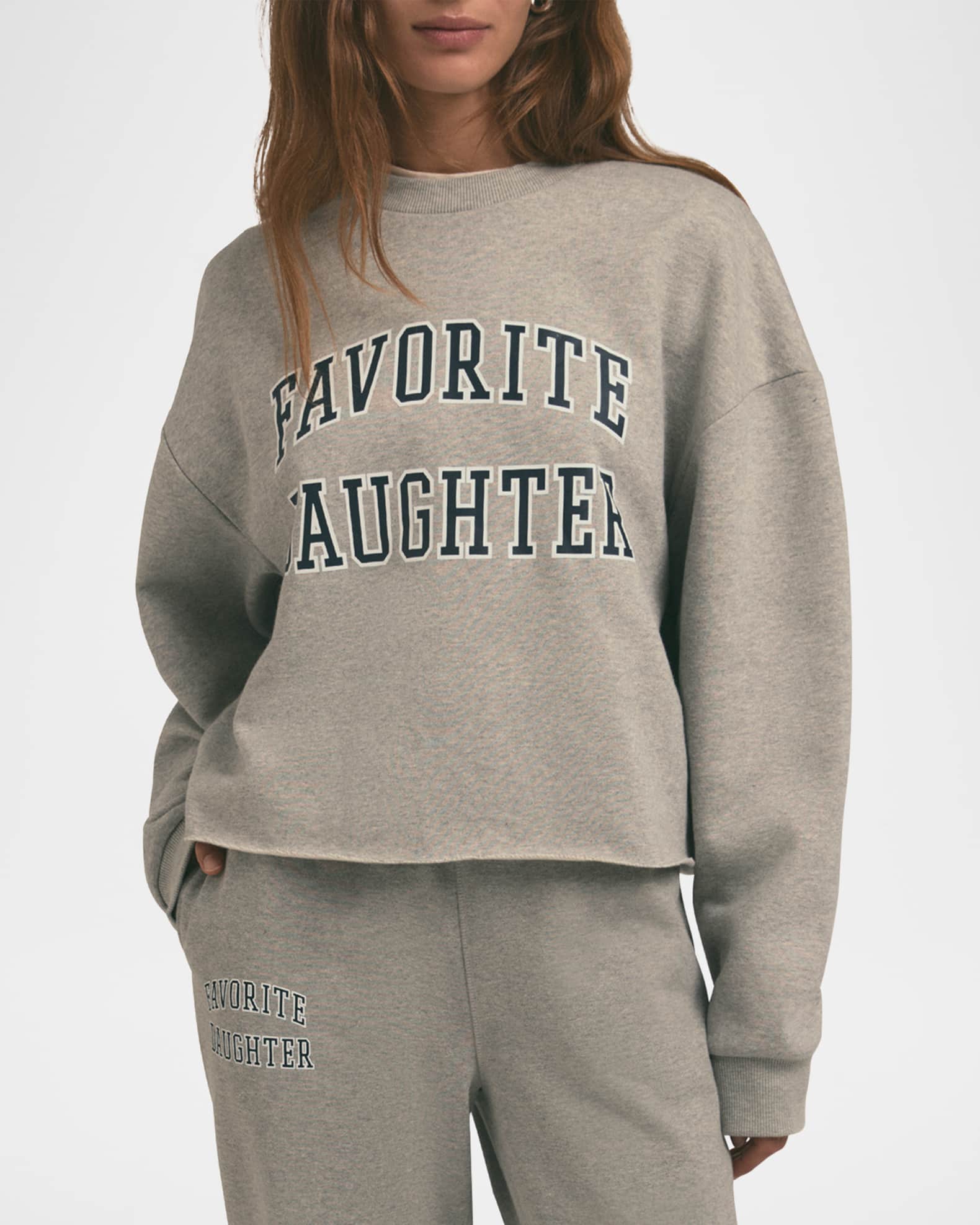 Cropped Collegiate Sweatshirt | Neiman Marcus