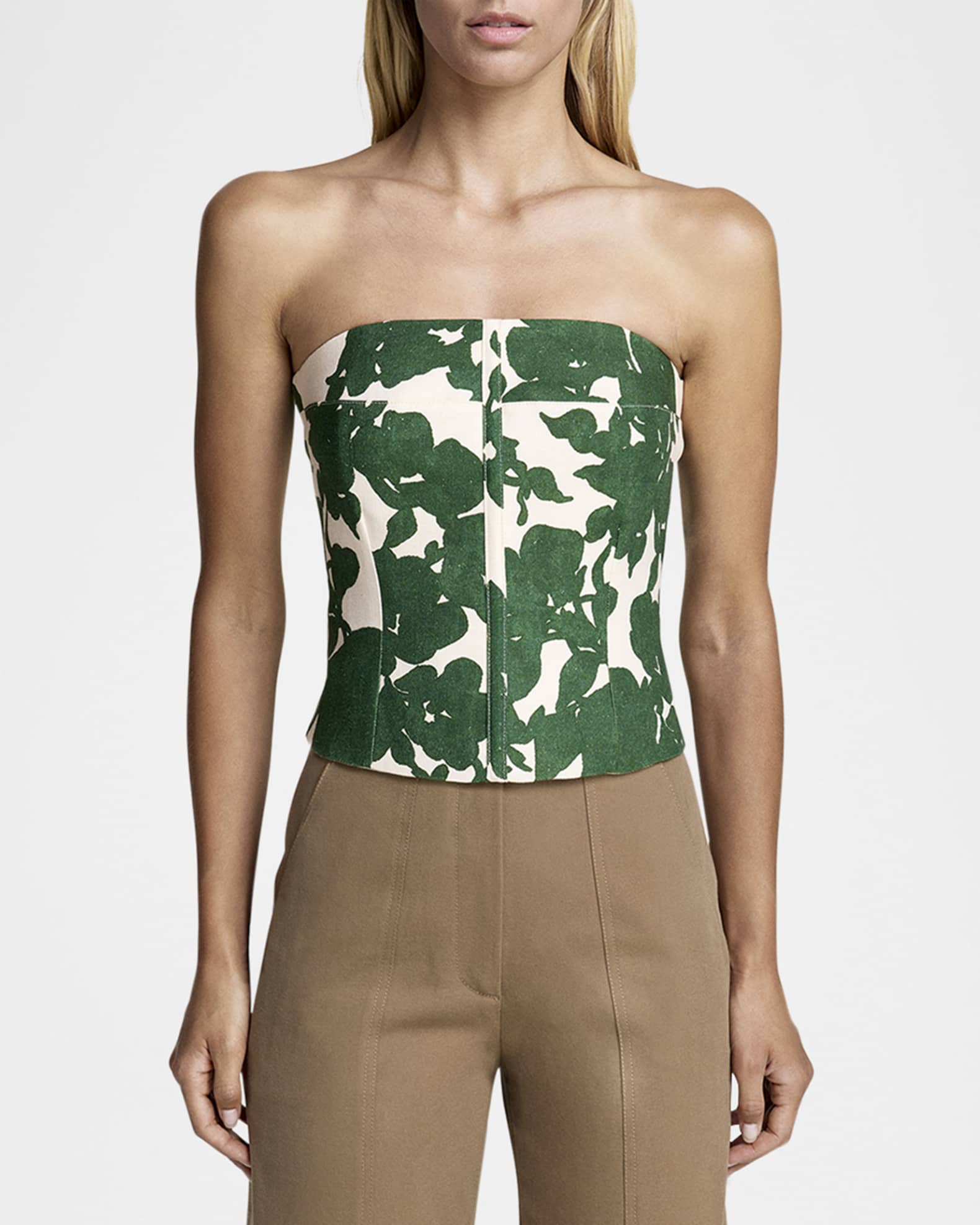 Smythe Floral Bustier Top | Neiman Marcus