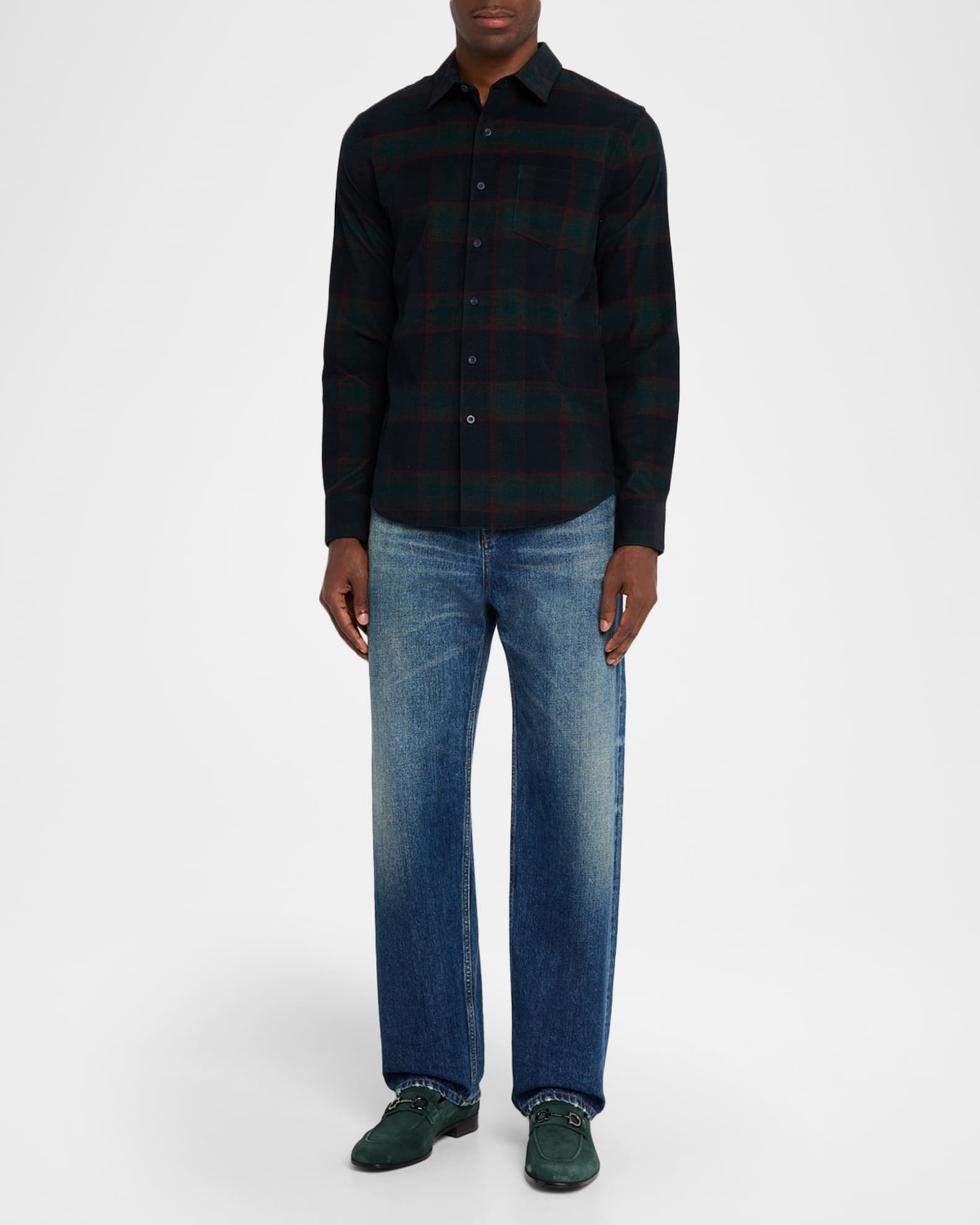 Ferragamo Men's Balty 2 Suede Gancini-Bit Loafers | Neiman Marcus