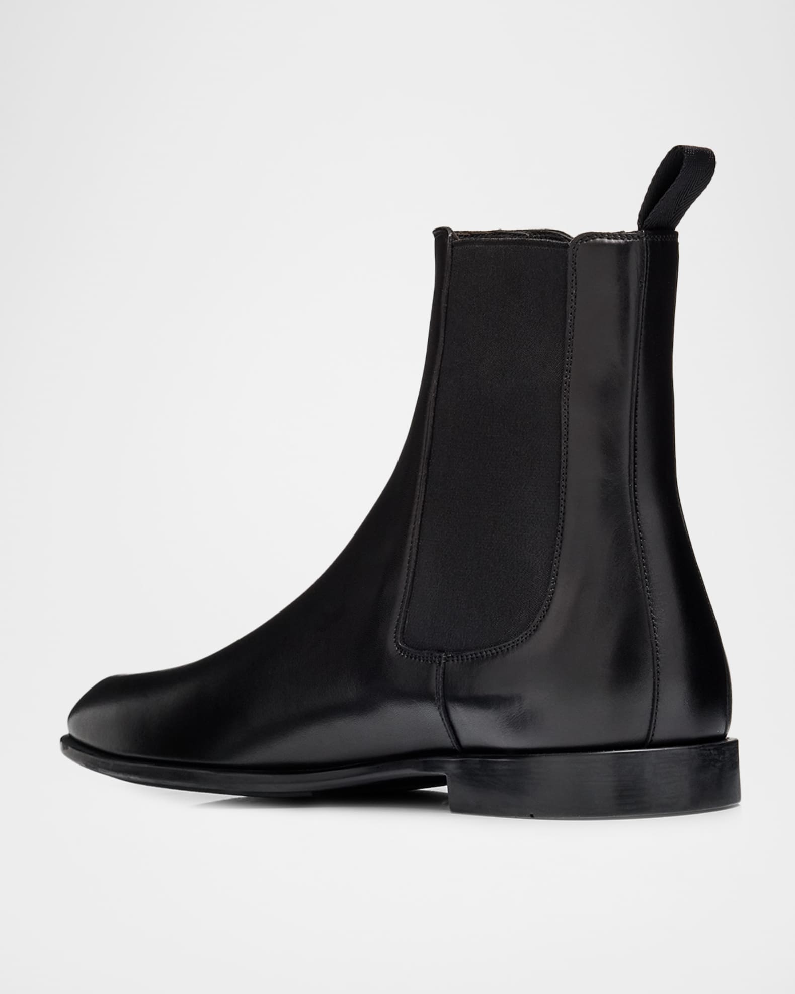 Ferragamo Men's Angle Smooth Leather Chelsea Boots | Neiman Marcus