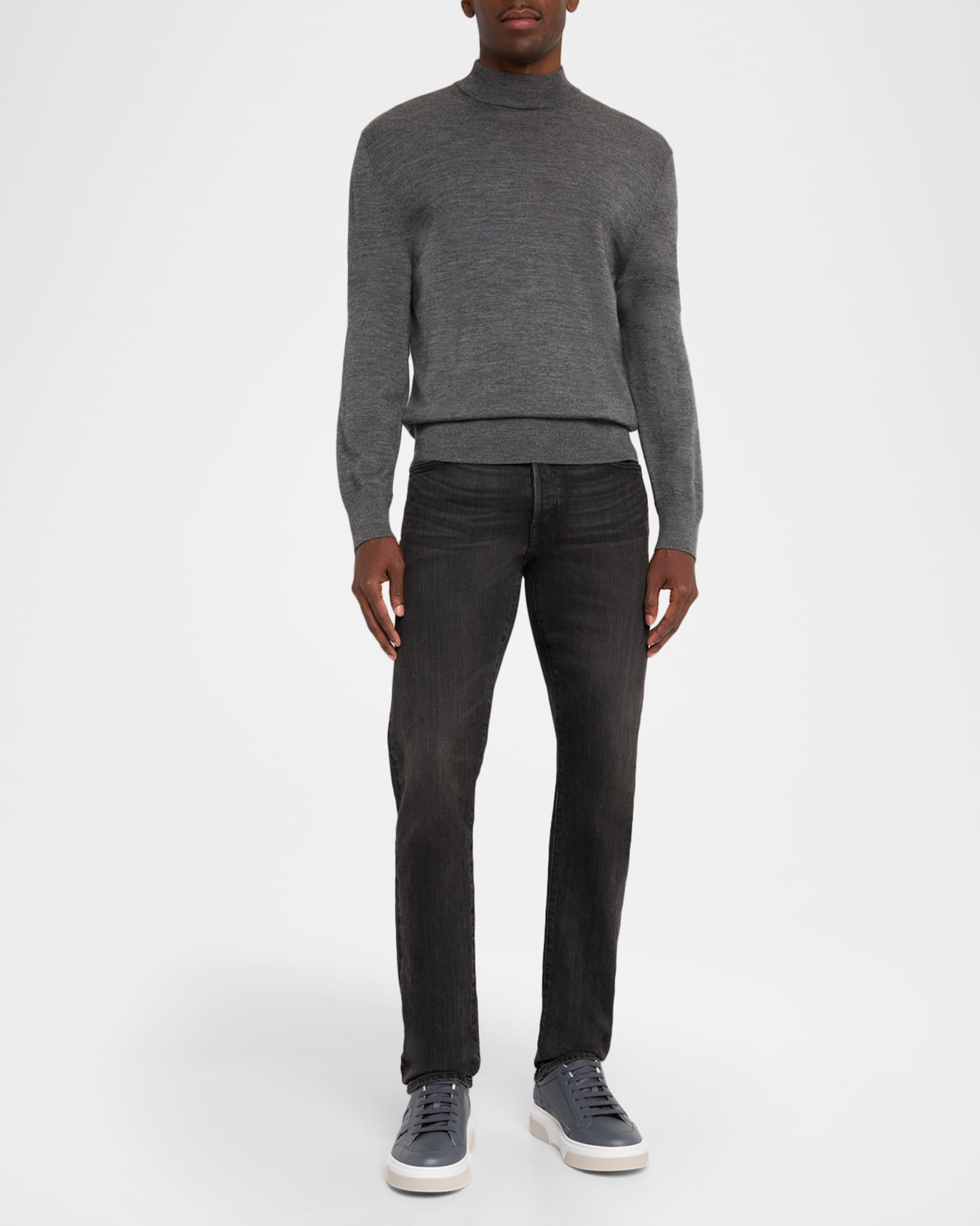 Ferragamo Men's Cassina Gan2 Leather and Suede Low-Top Sneakers | Neiman Marcus