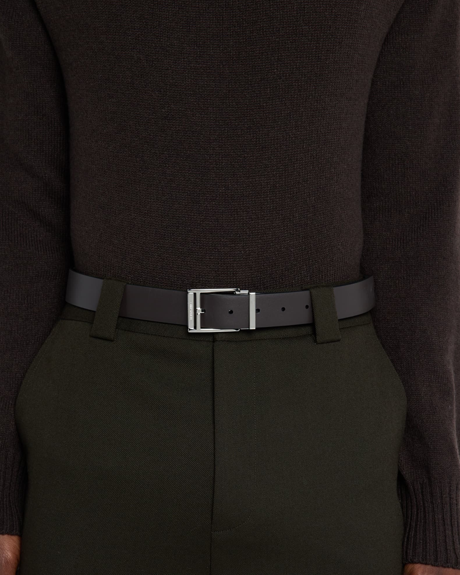 Ferragamo Men's Reversible Leather Resin-Buckle Belt | Neiman Marcus