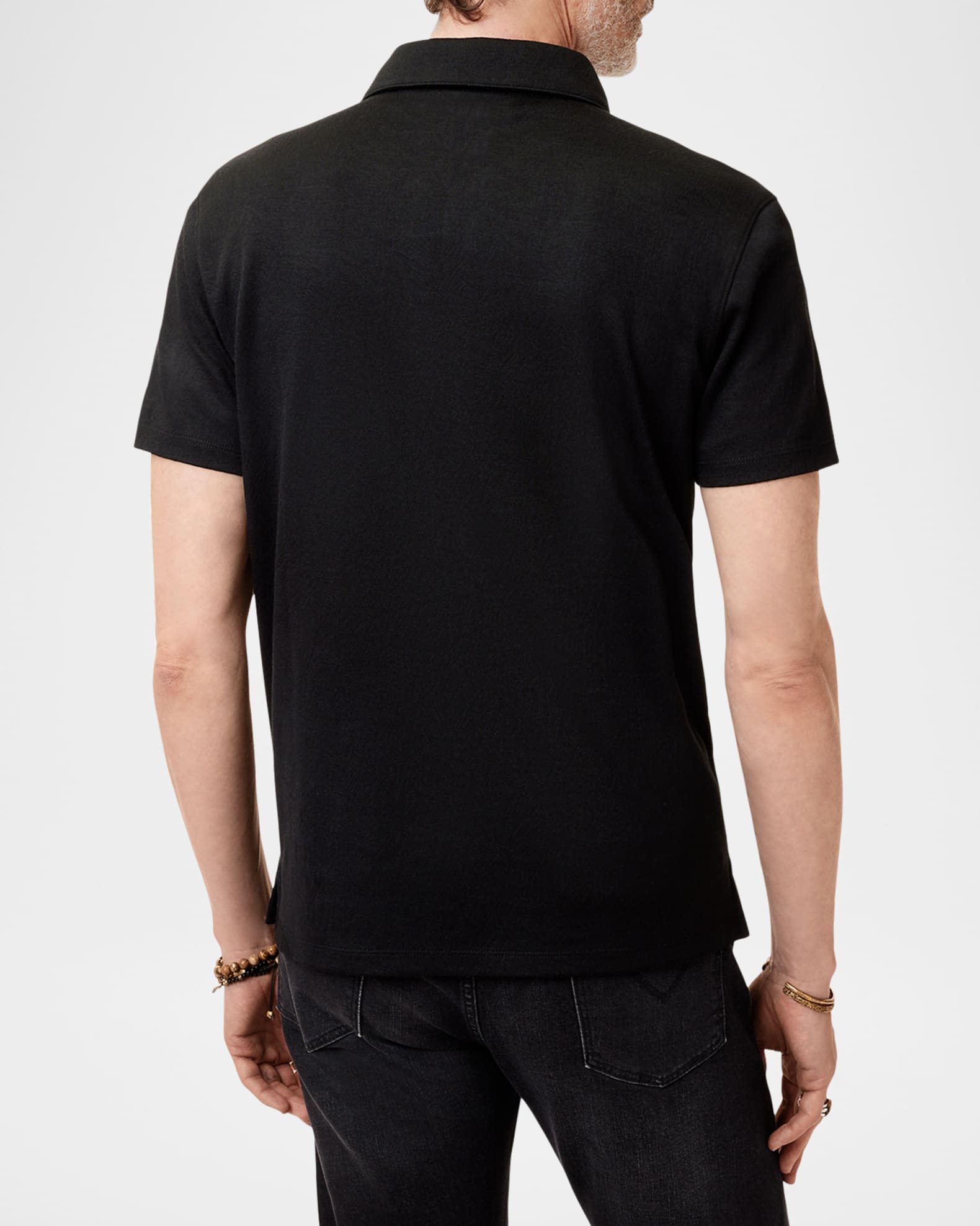 John Varvatos Men's Hague Jacquard Polo Shirt | Neiman Marcus