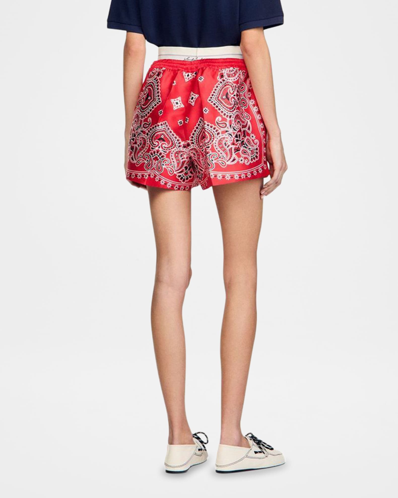 Sandro Bonifacio Bandana-Printed Shorts | Neiman Marcus