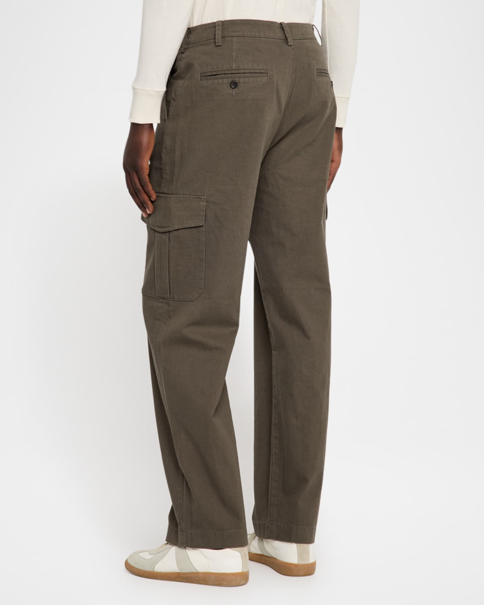 Vince Men's Cotton-Linen Cargo Pants | Neiman Marcus