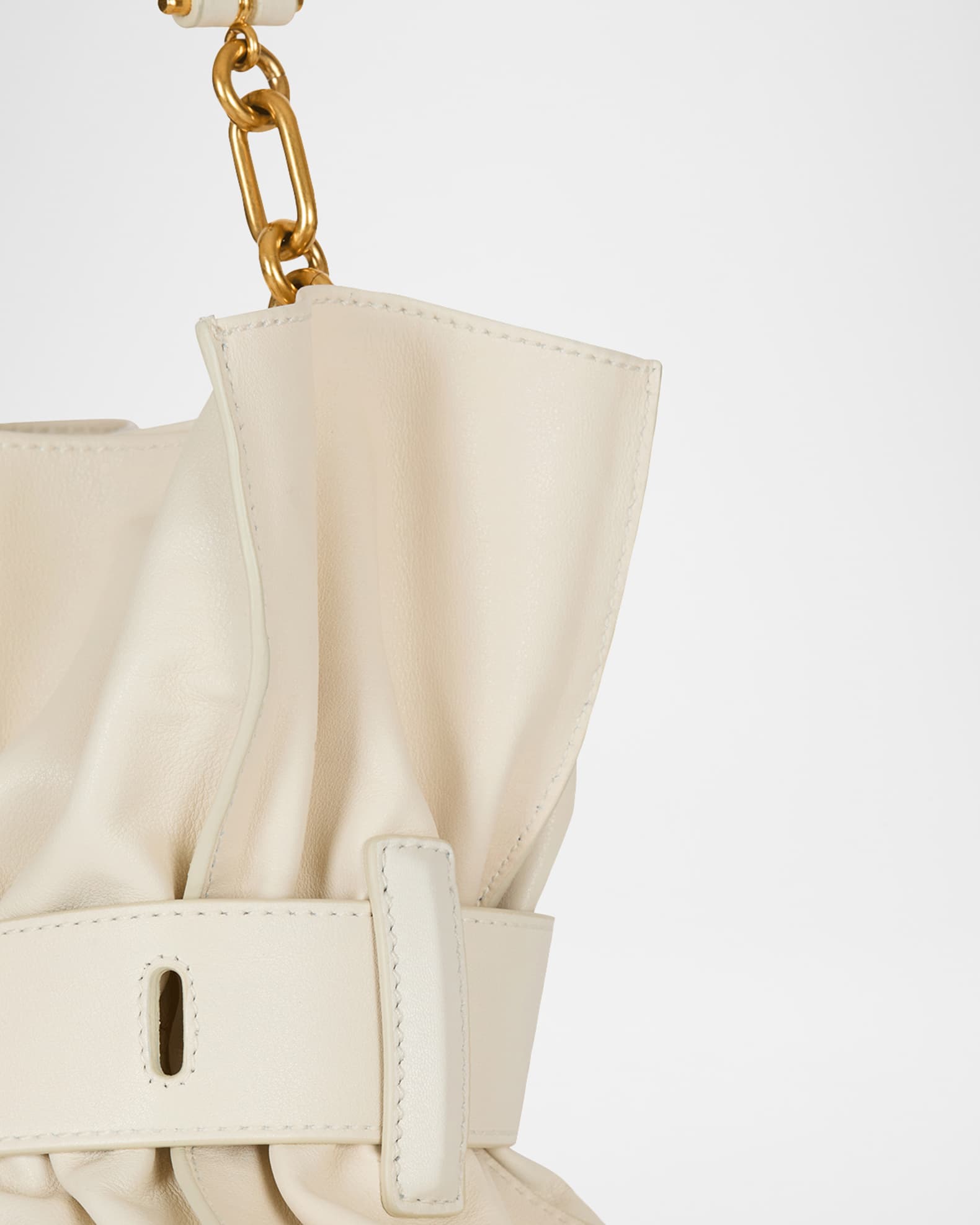 Balmain Anthem Medium Buckle Shoulder Bag in Calfskin | Neiman Marcus