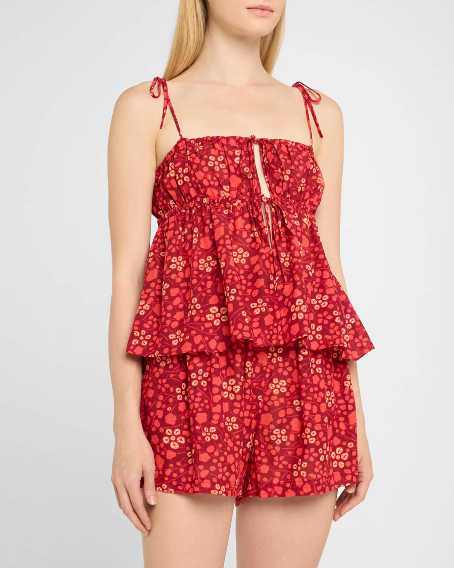 Ulla Johnson Tallulah Tie-Shoulder Top | Neiman Marcus
