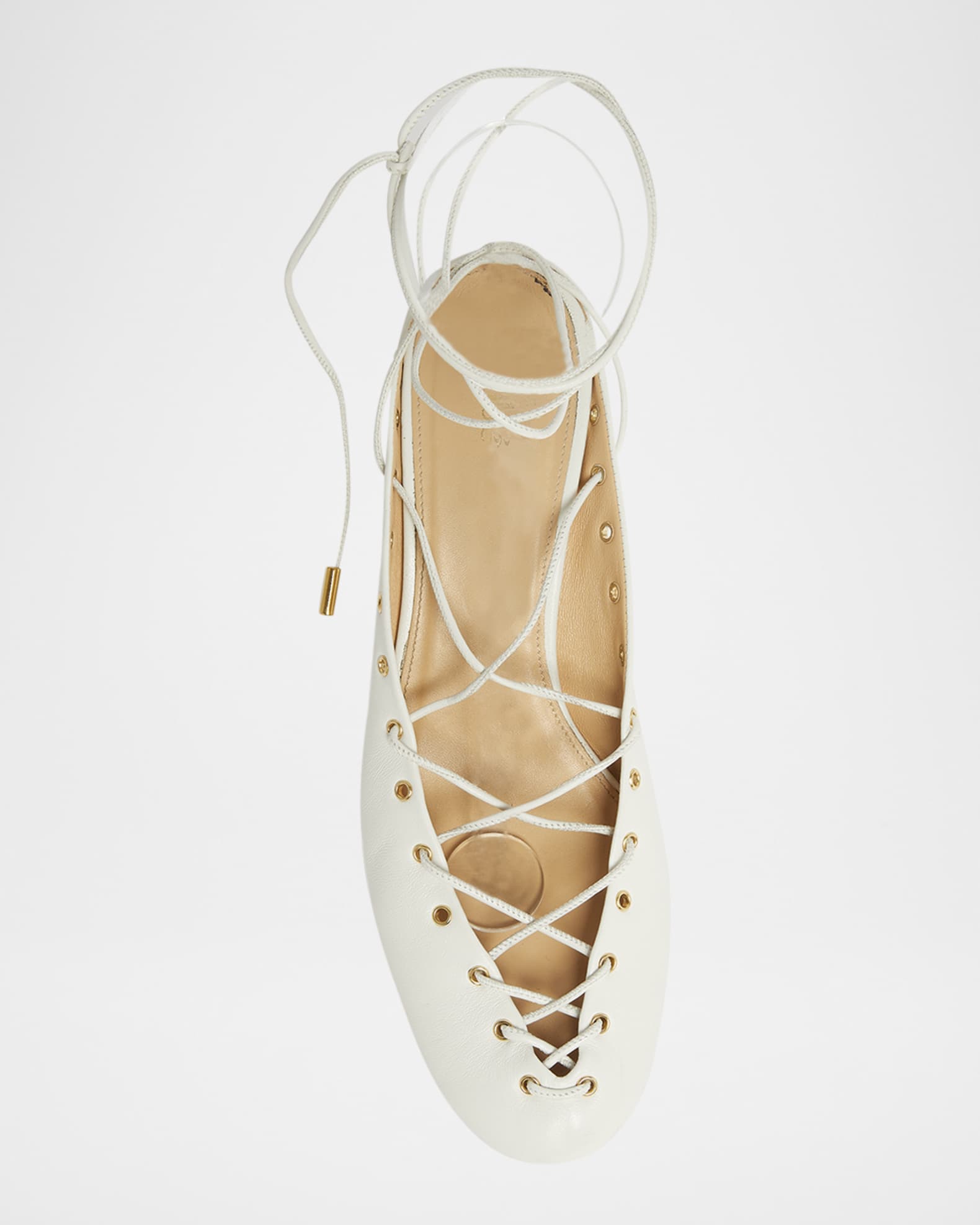 Chloe Ghiles Leather Ankle-Wrap Pumps | Neiman Marcus