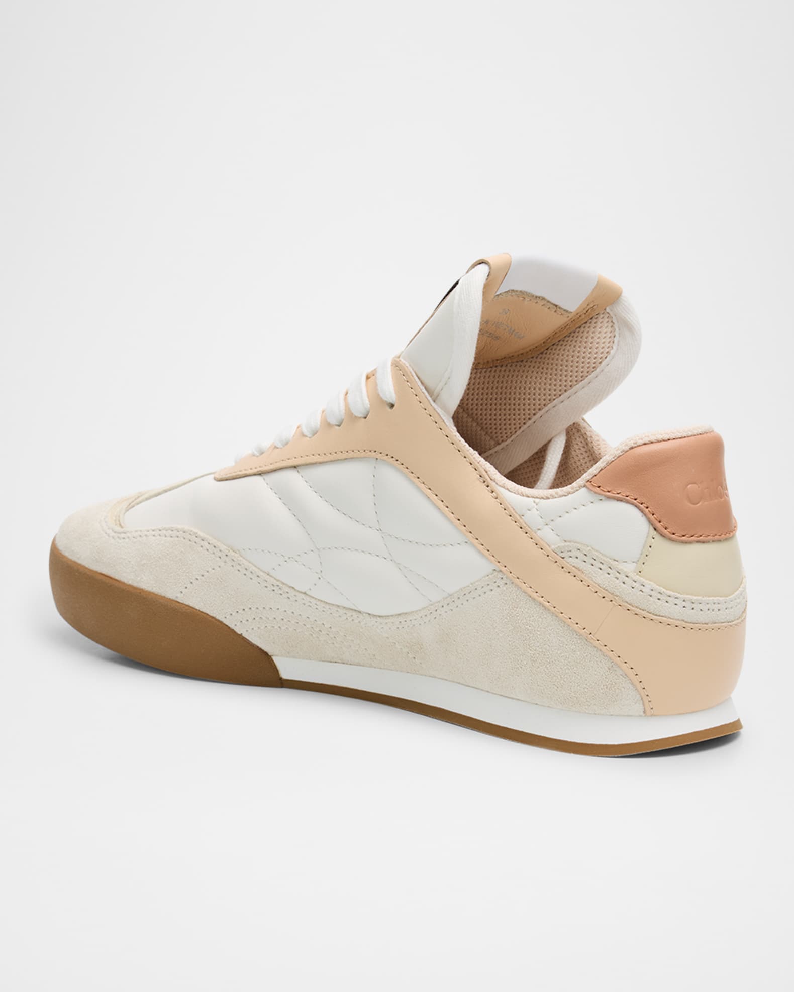 Chloe Kick Mixed Leather Low-Top Sneakers | Neiman Marcus