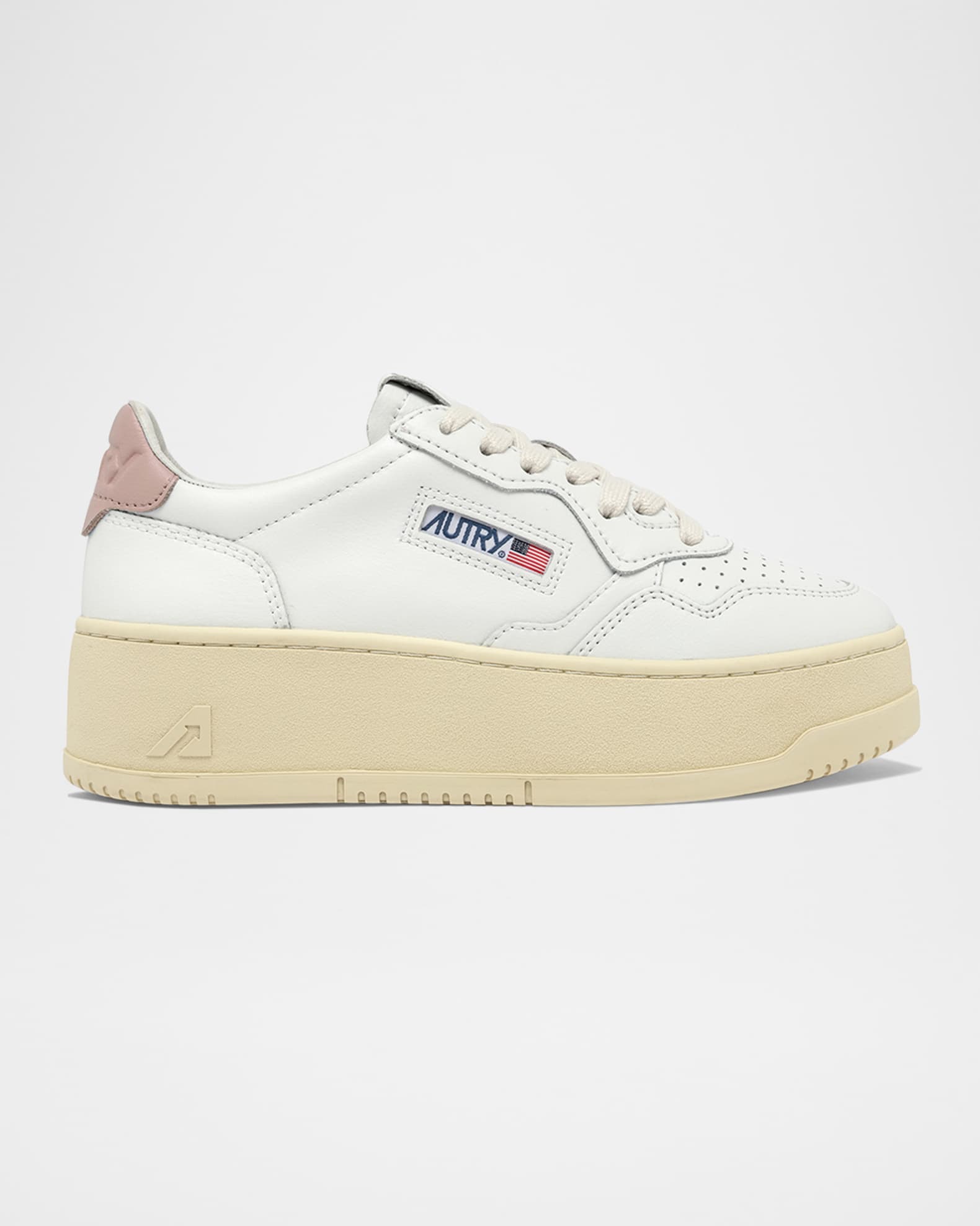 AUTRY Platform Leather Low-Top Sneakers | Neiman Marcus