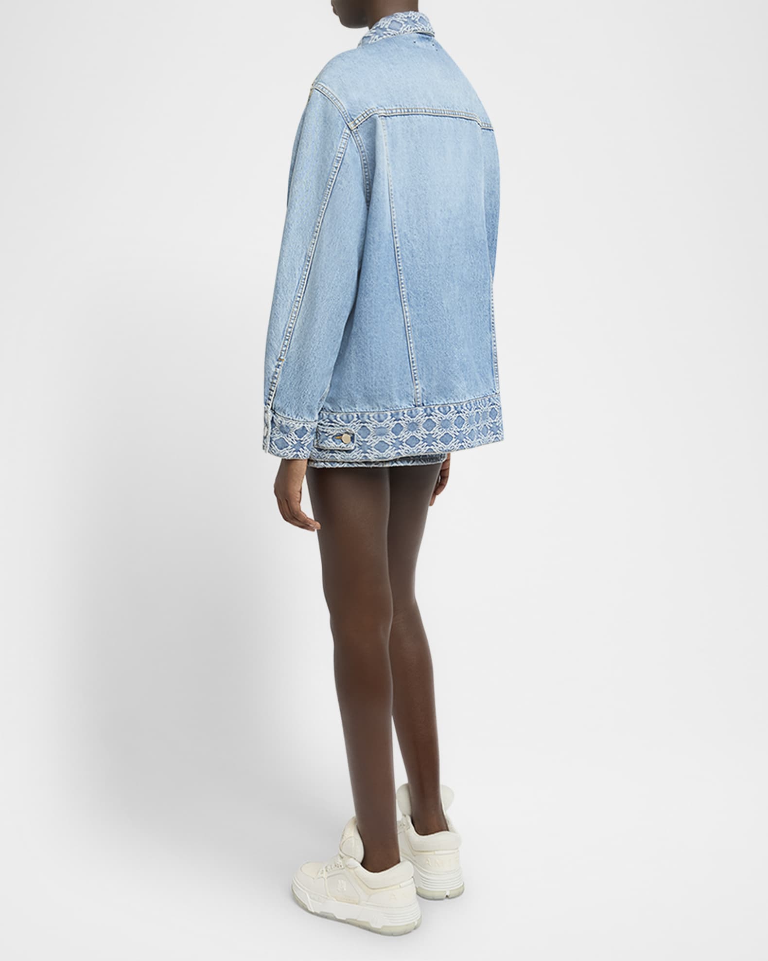 Amiri MA Quad Denim Jacquard Trucker Jacket | Neiman Marcus