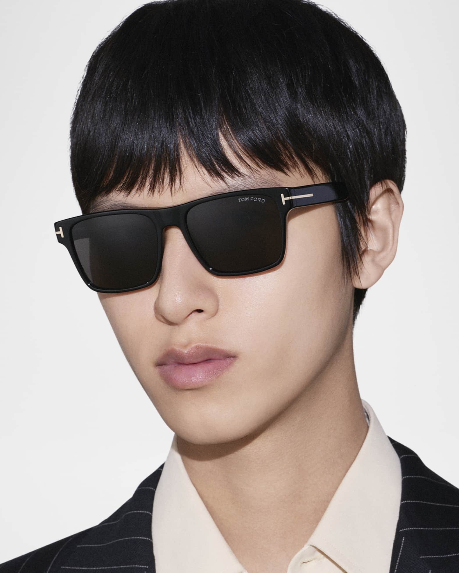 TOM FORD Men's Calder Acetate Square Sunglasses | Neiman Marcus